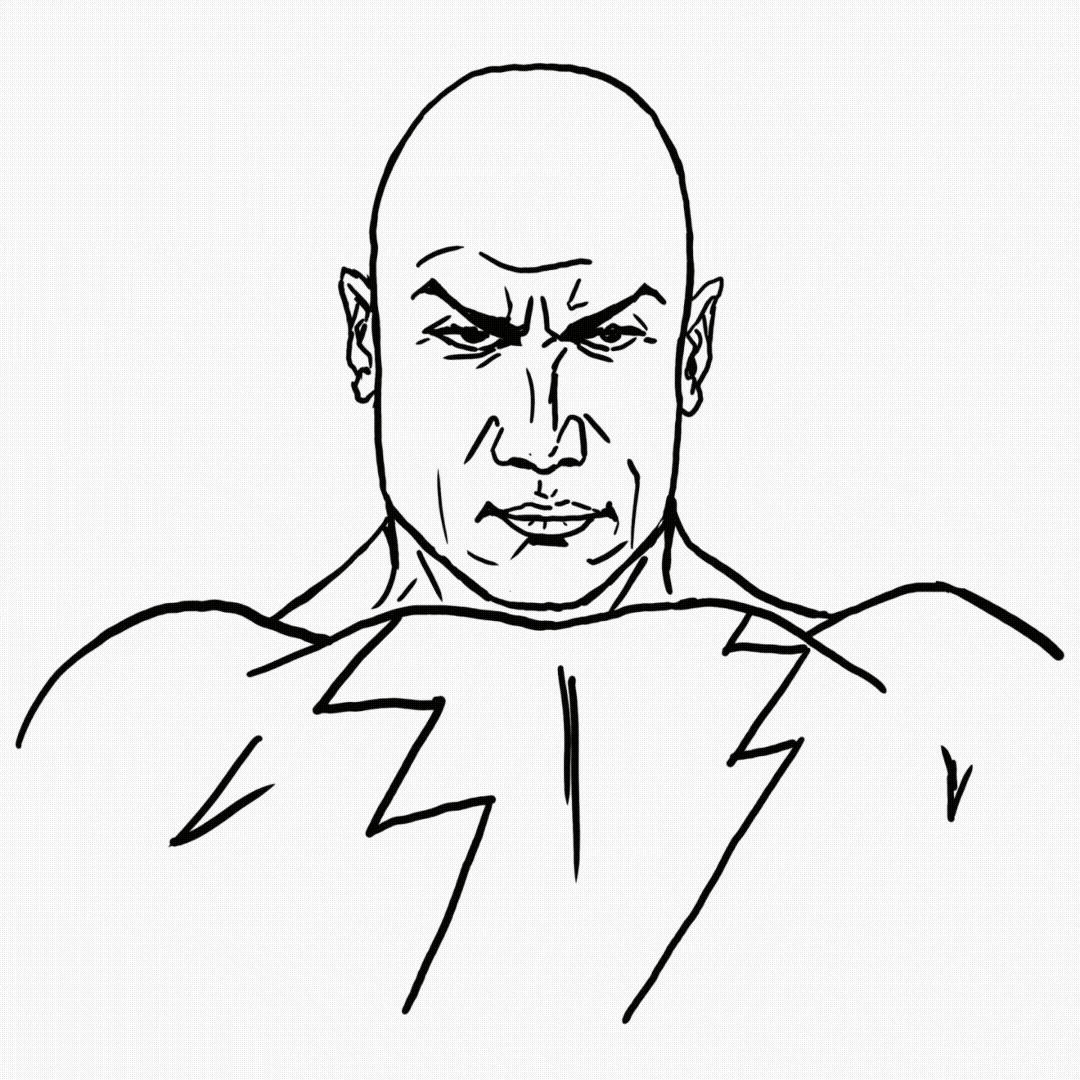 black adam coloring pages