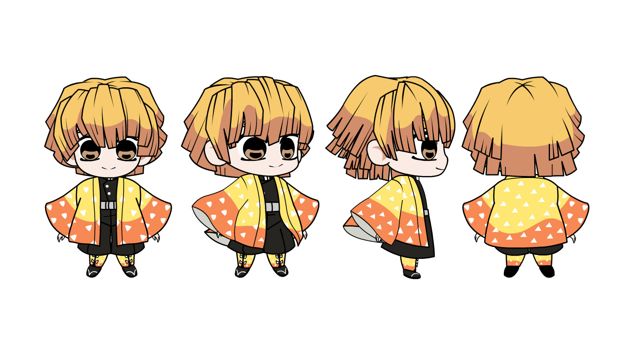 ArtStation - Zenitsu Chibi Art