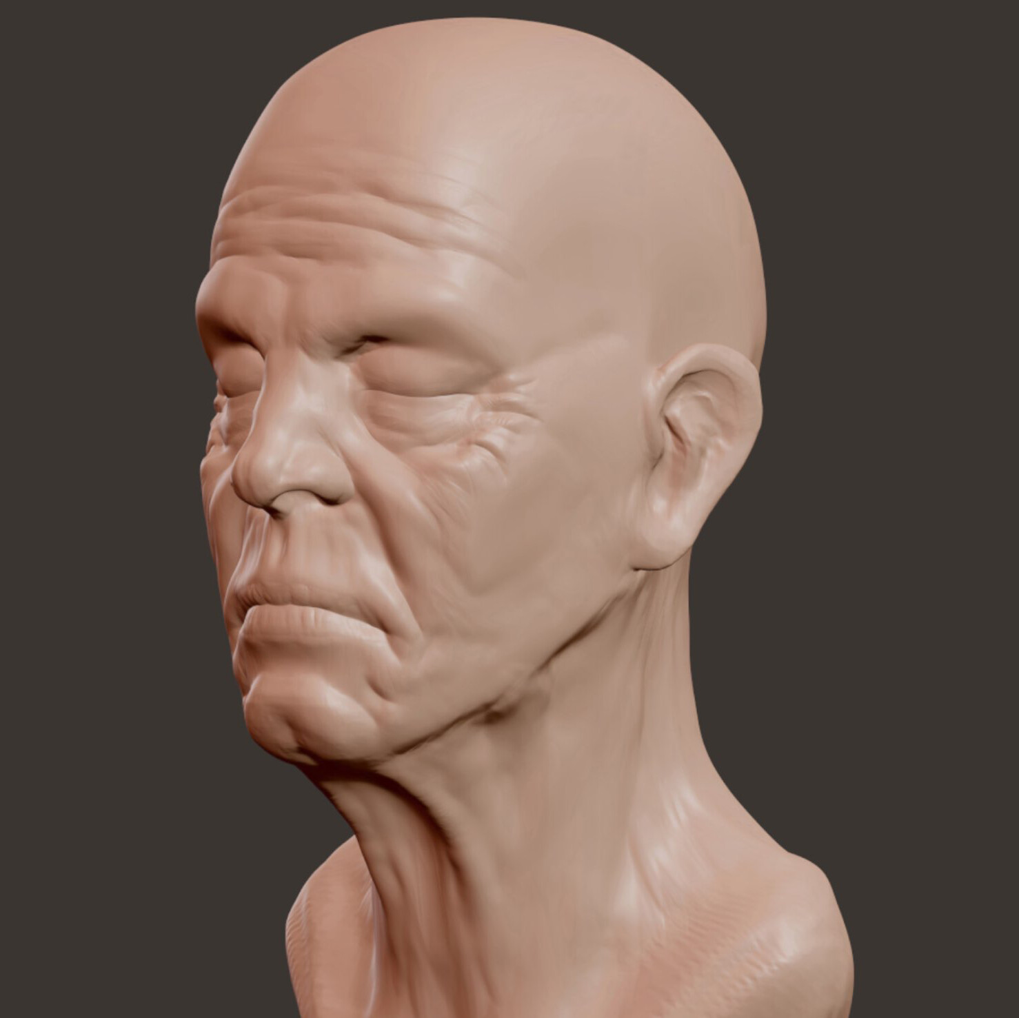 ArtStation - Old Man Head Sculpt