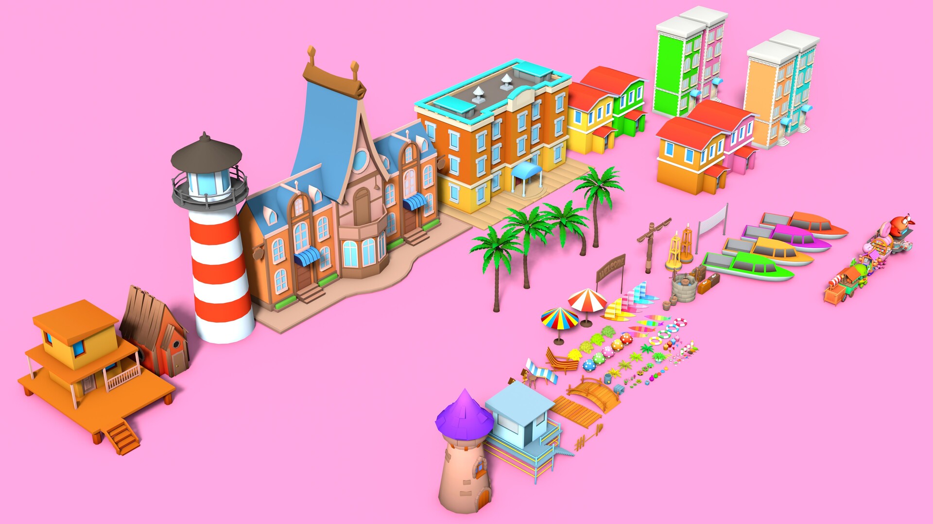 ArtStation - Hyper Casual Beach Package