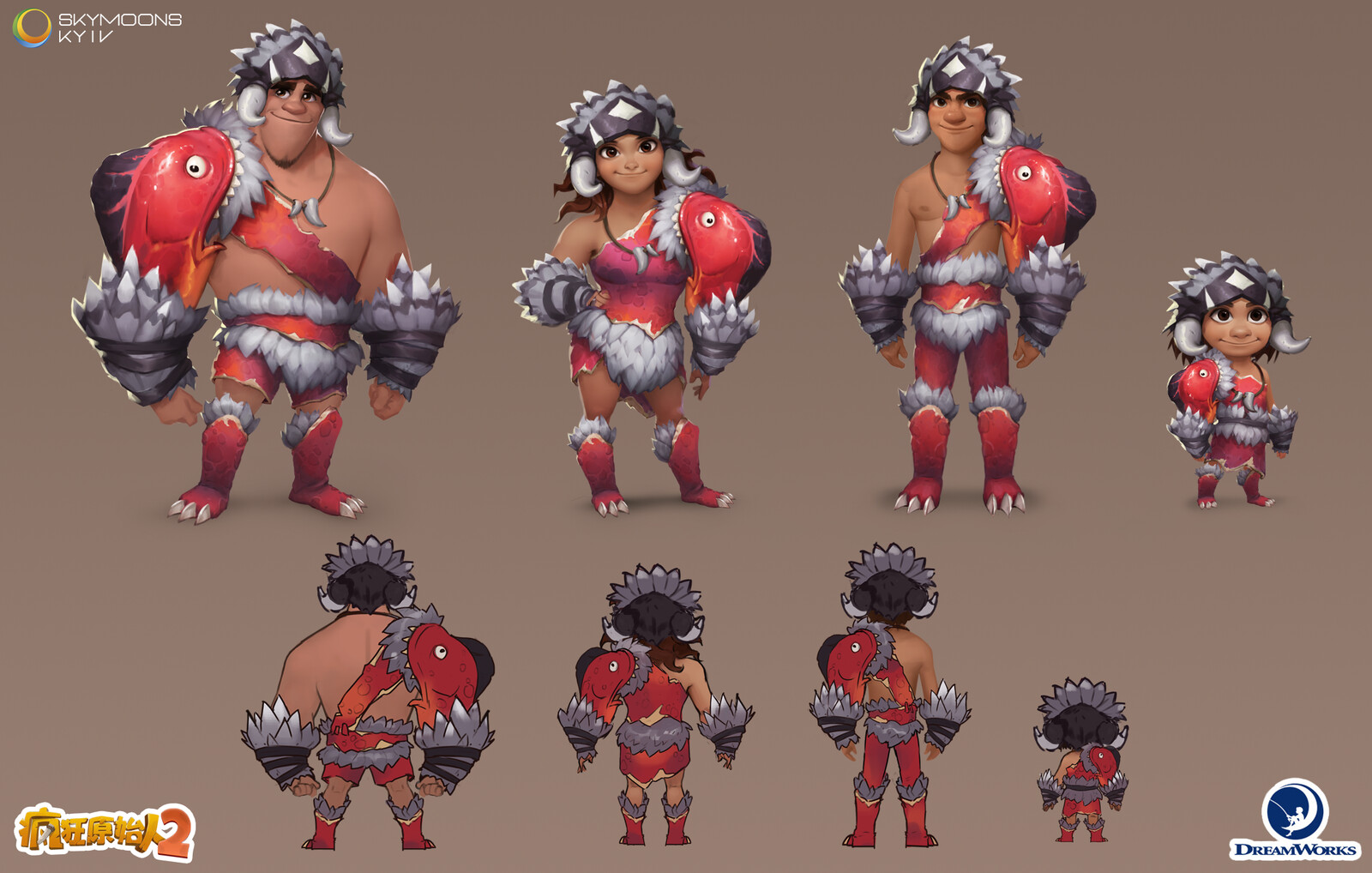 SMK Team - The Croods 2 (mobile game) - Protagonists and their garments