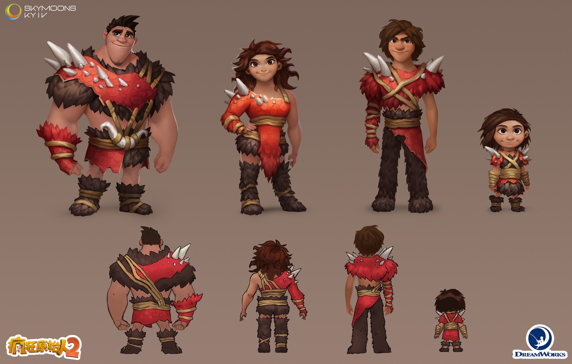 SMK Team - The Croods 2 (mobile game) - Protagonists and their garments