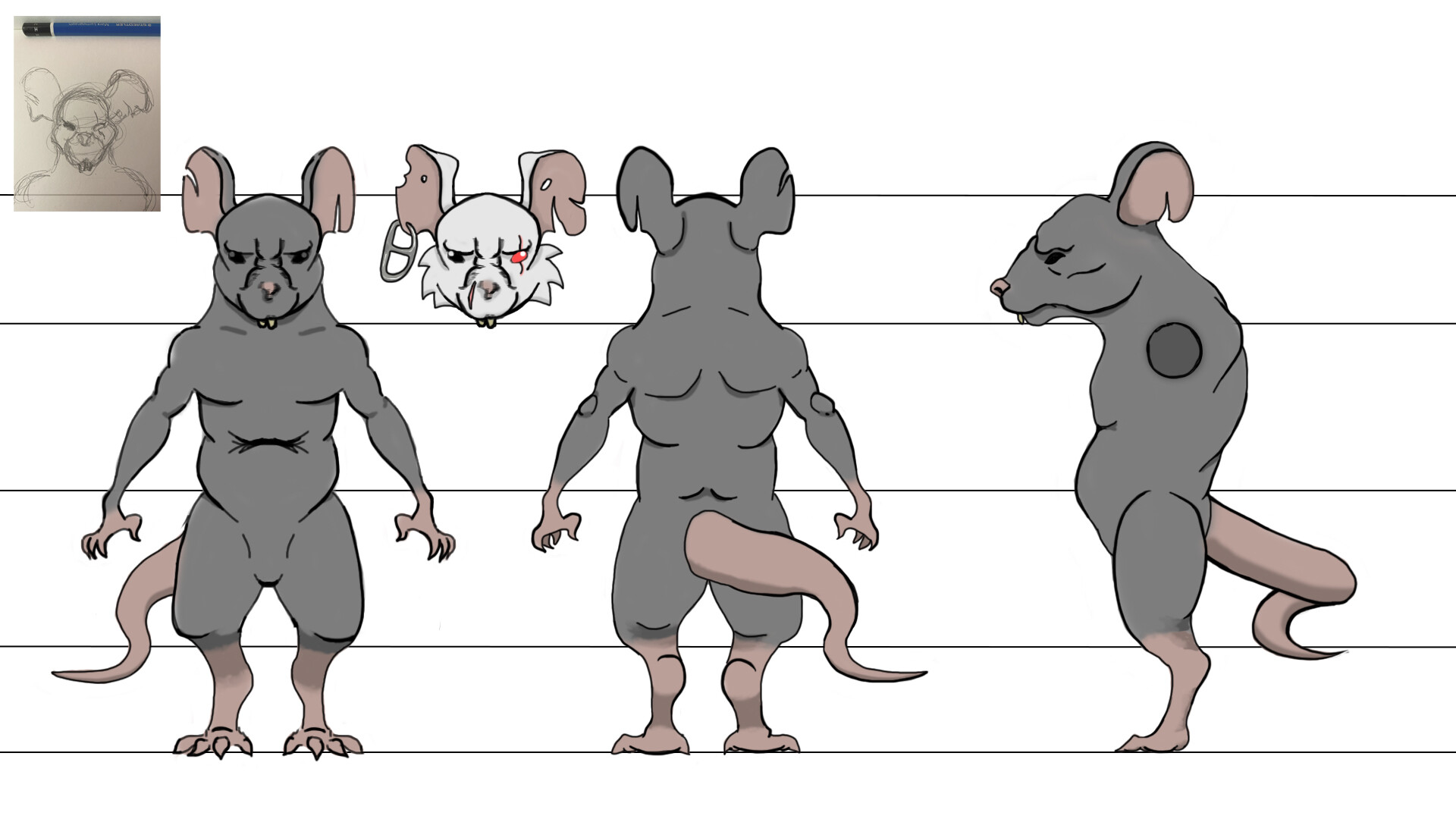 ArtStation - Rat/Humanoid Character TA