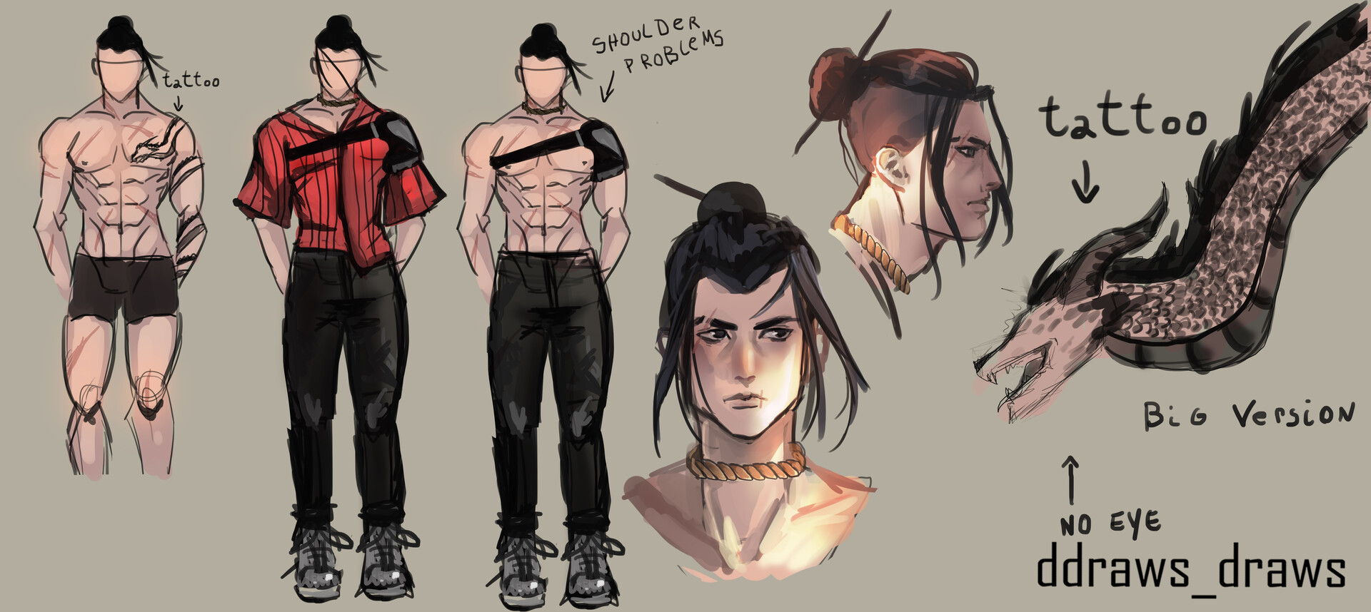 ArtStation - Ryotaro character sheet