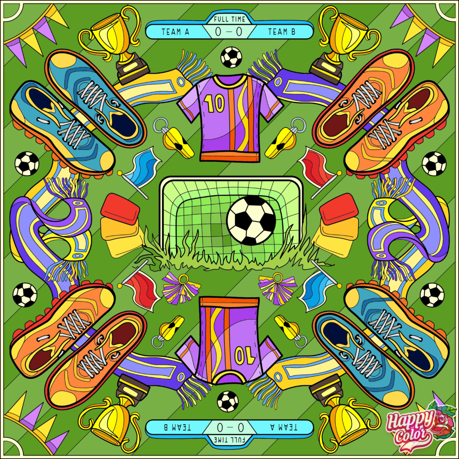 ArtStation - soccer doodle set vector illustration Free Vector