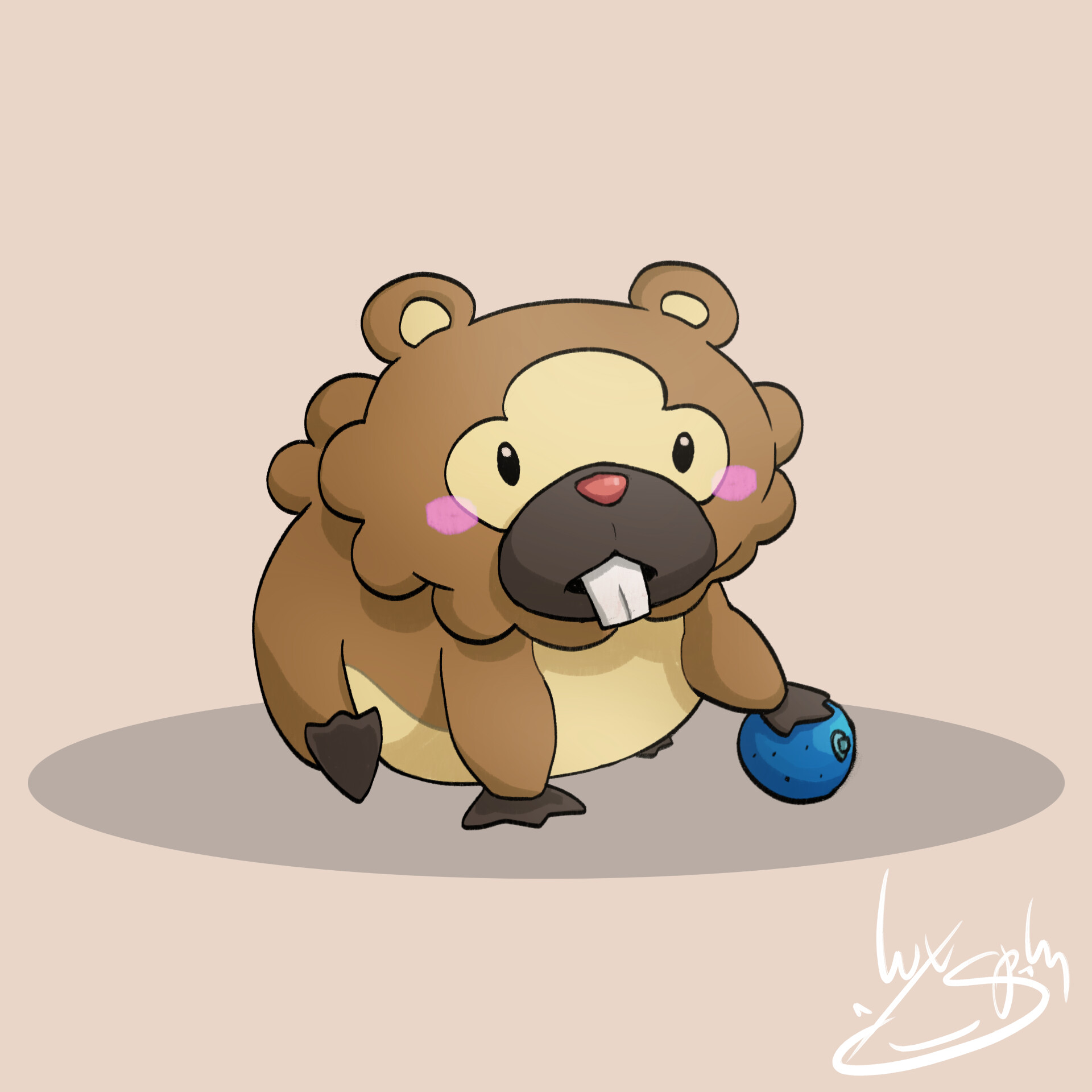 ArtStation - Bidoof - Poketober . Normal type