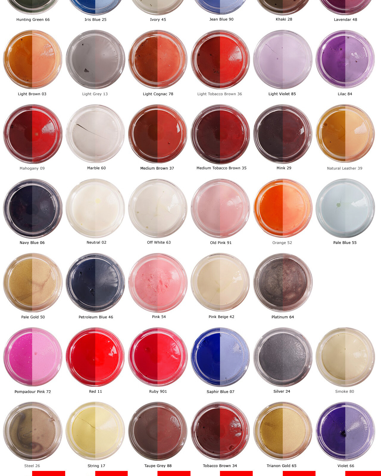 One Sixth Practical - Shoe Cream Dye - Matching Tones