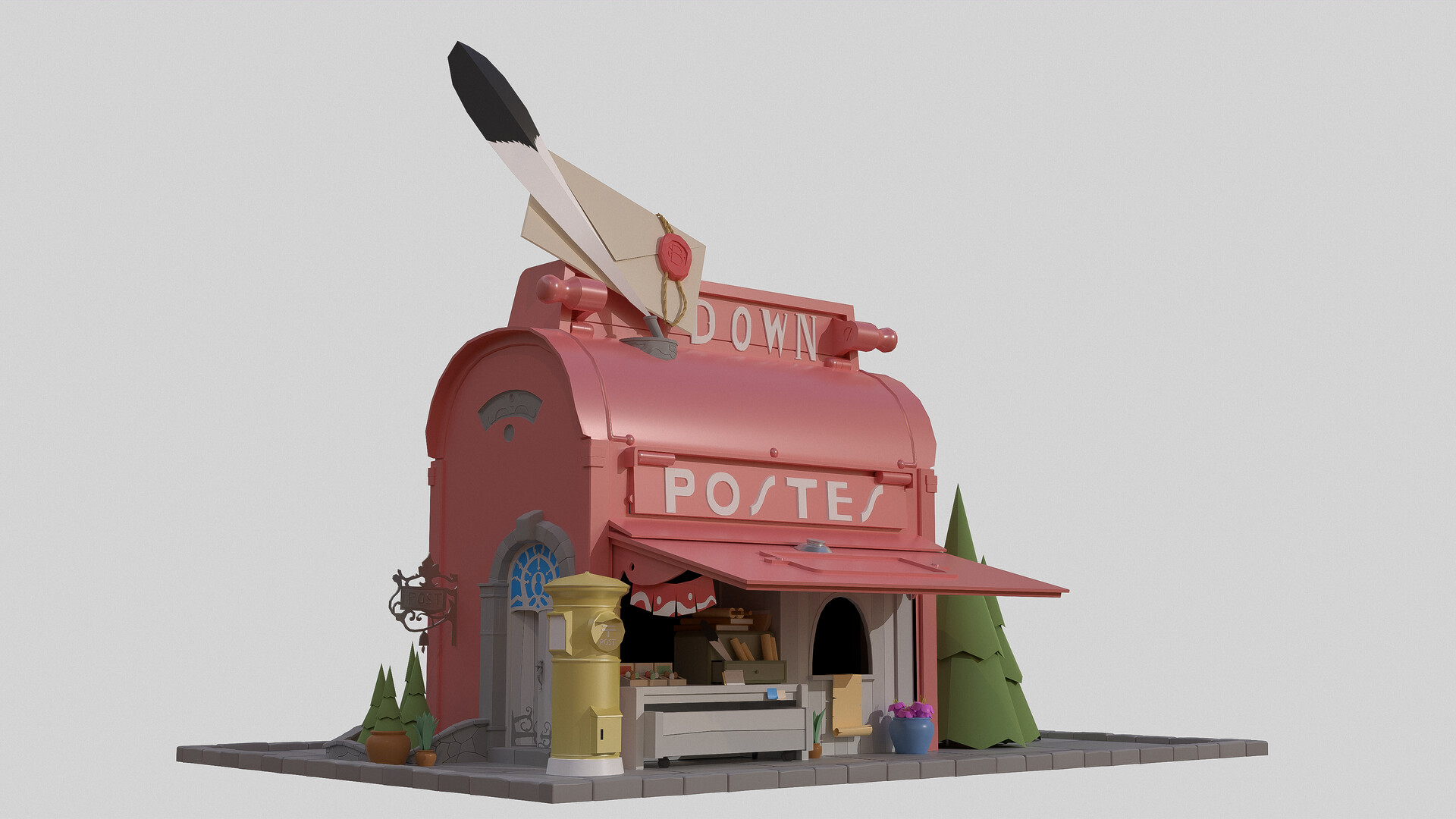 ArtStation - Red Post Office