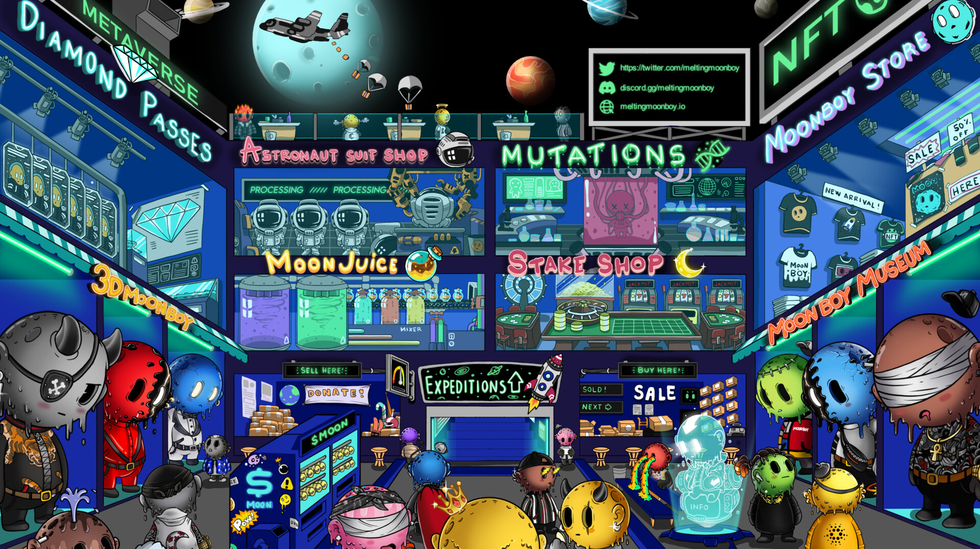 ArtStation - Melting Moonboy Nft Roadmap Commission Art Final Output