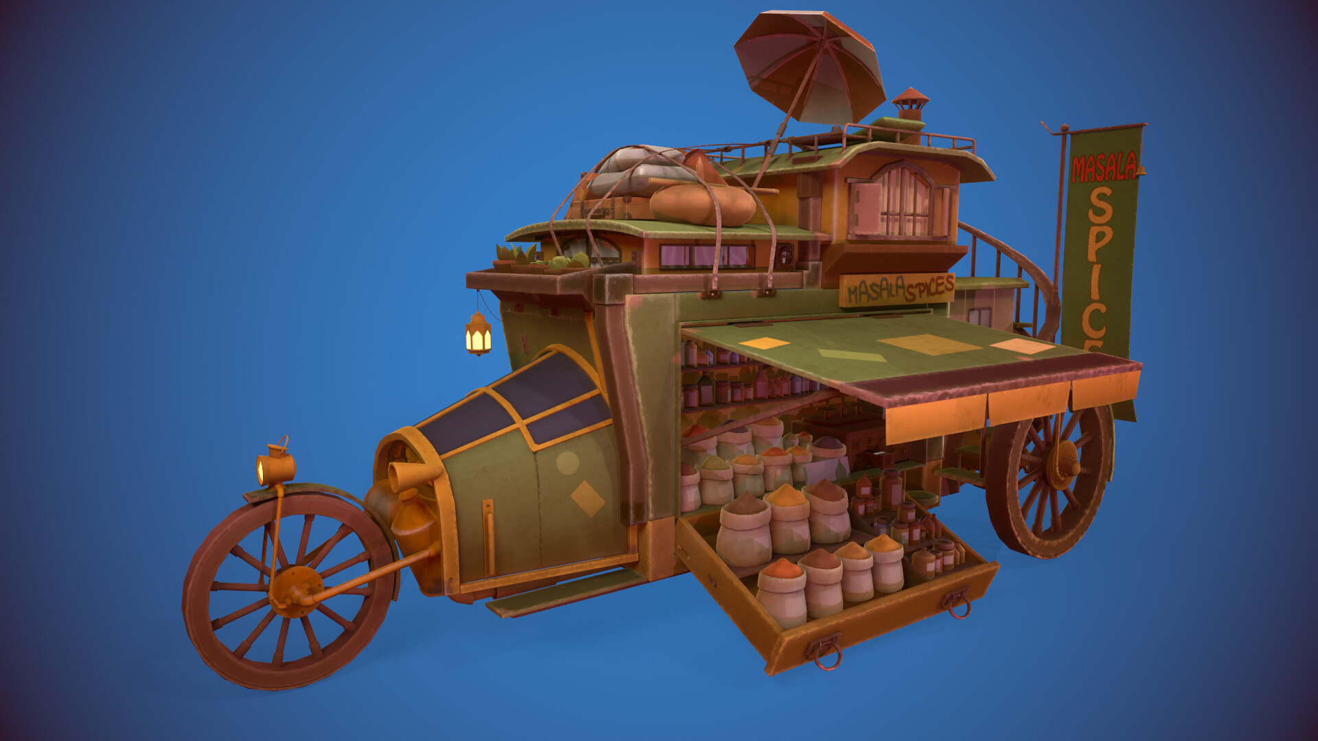 ArtStation - Stempunk spice truck