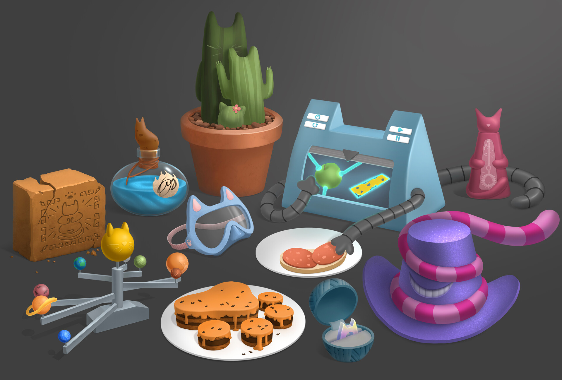 ArtStation - Cat props