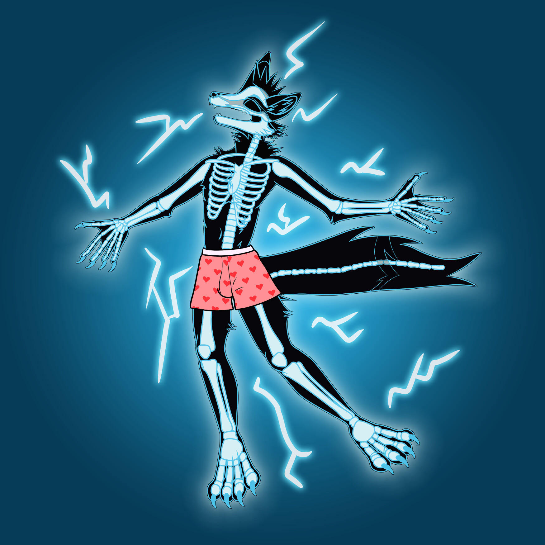 ArtStation - Electric shocked fox - commission