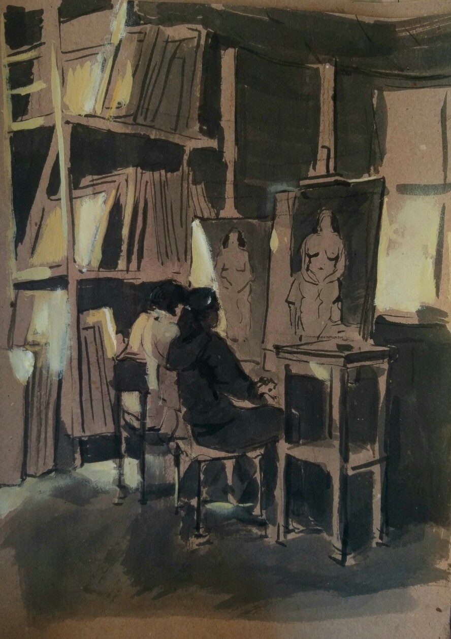 ArtStation - In artist's studio