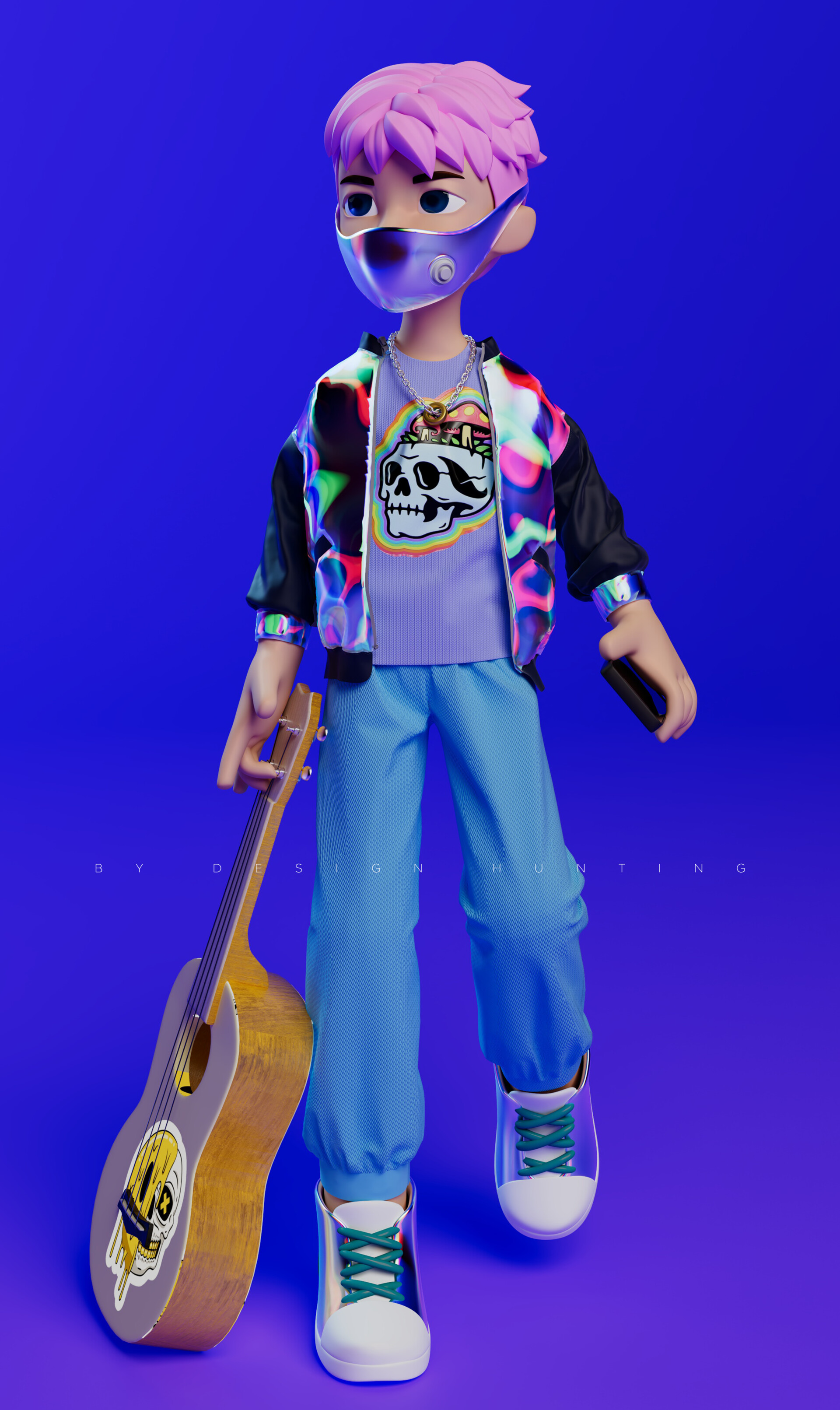 ArtStation - NFT character - the boy with guitar
