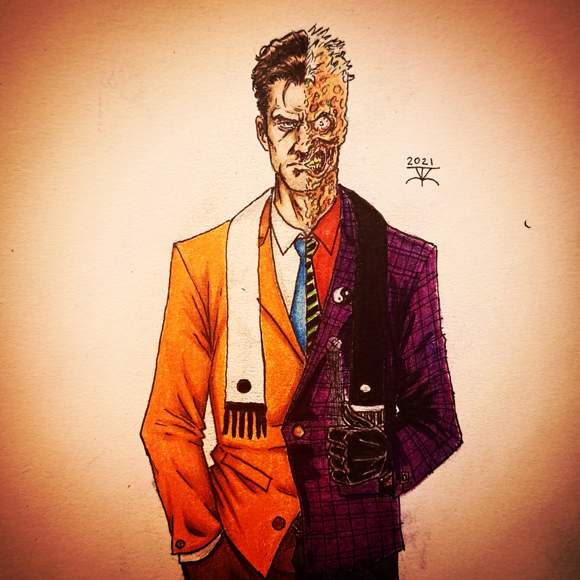 ArtStation - The Duke of Duality #two-face #dccomics