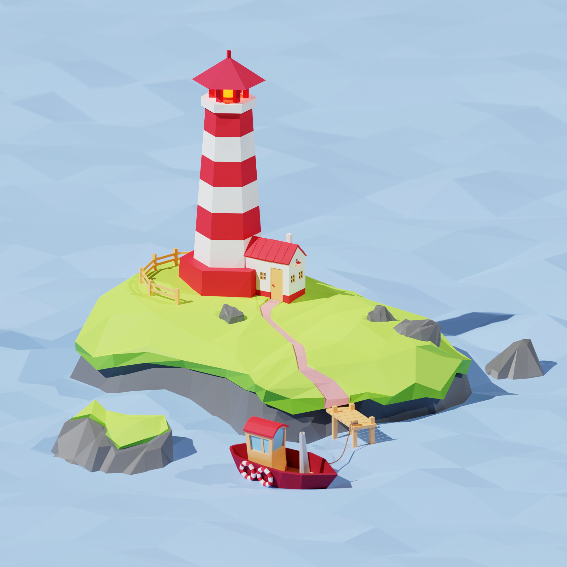 ArtStation - Cozy lighthouse