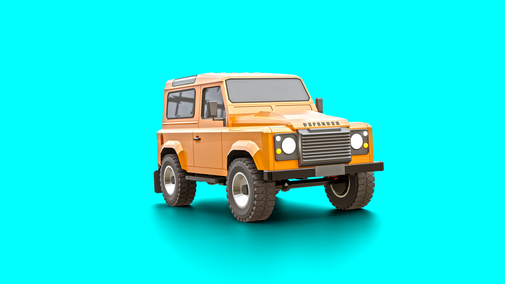 ArtStation - Land Rover Defender Low Poly 3D model