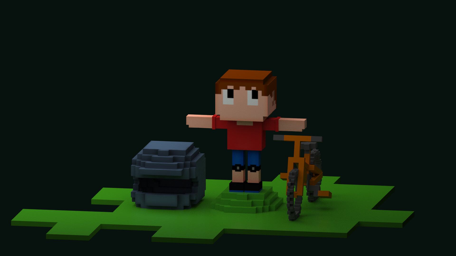 ArtStation - Blocky Bike Guy