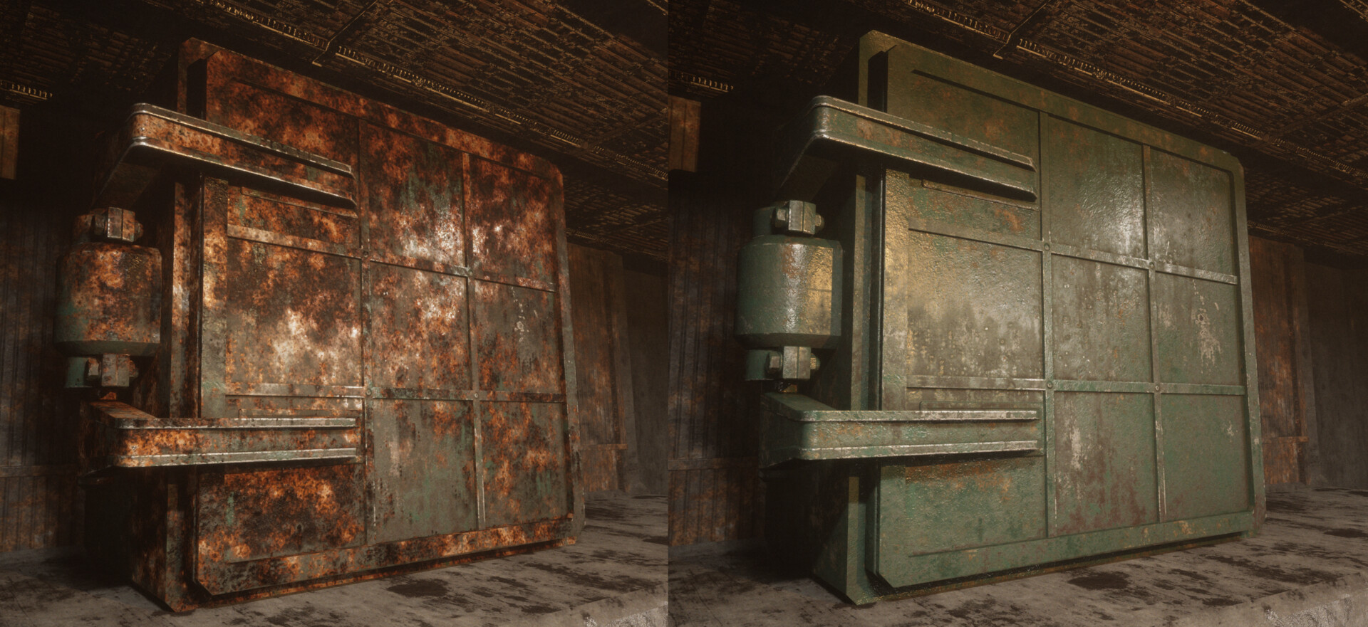ArtStation - Bunker Door - Procedural Material using Tilables and ...