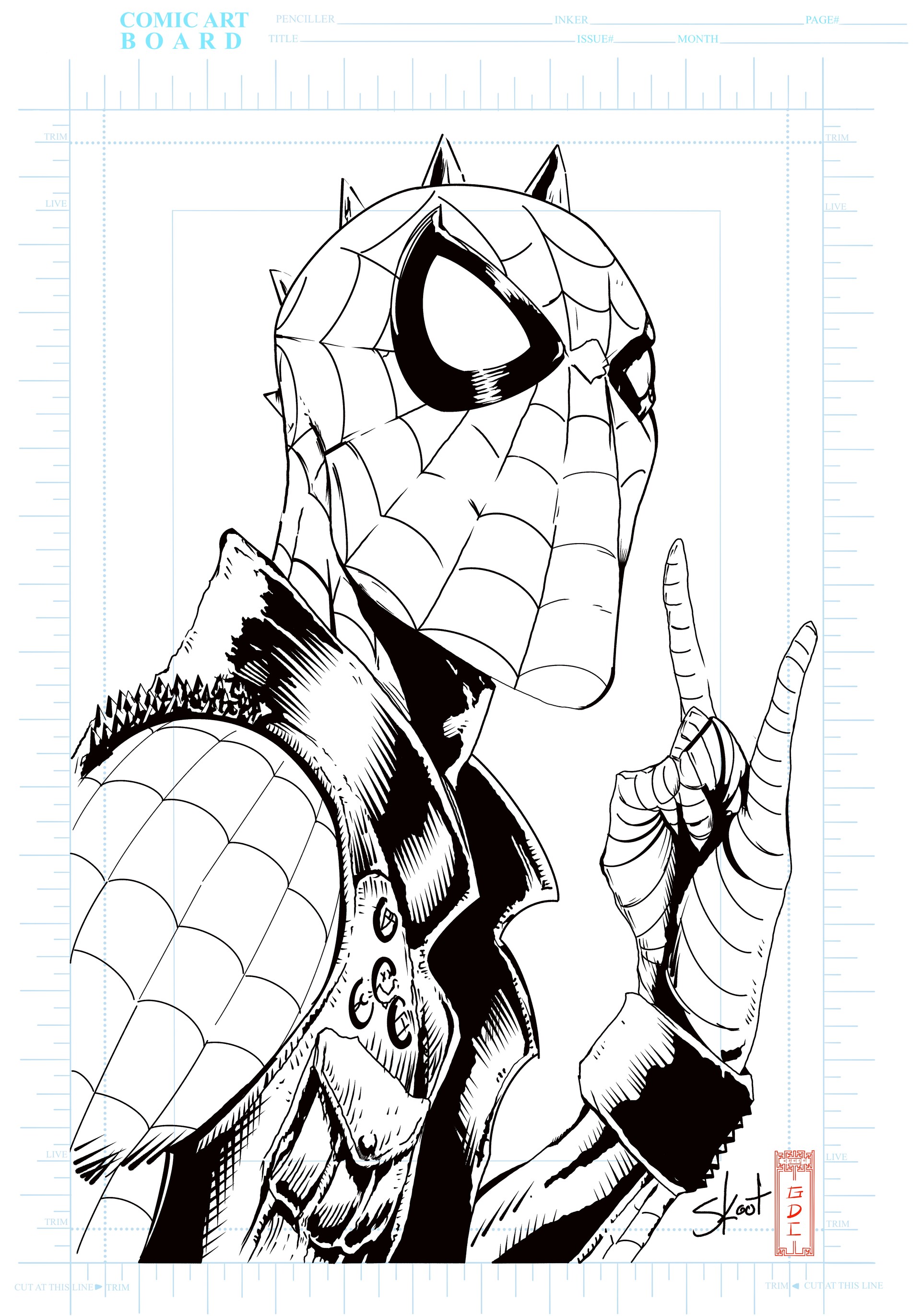 punk spiderman coloring pages