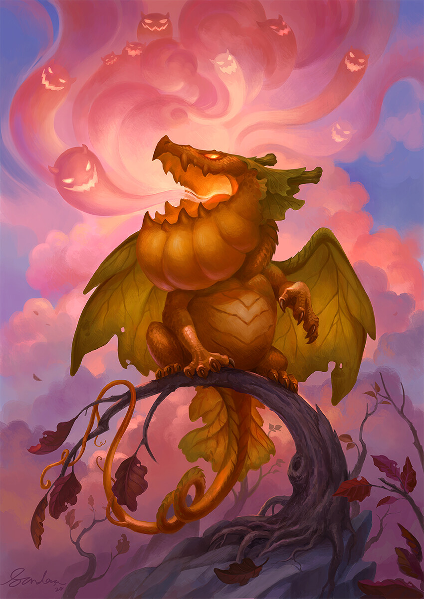 ArtStation - Pumpkin Dragon