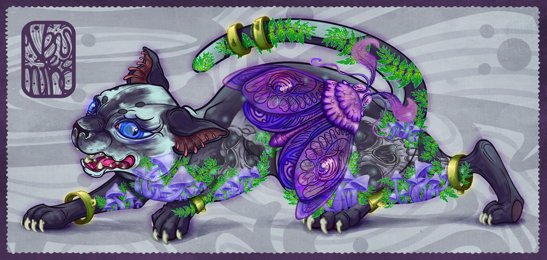 ArtStation - Monmon Cat with Butterfly