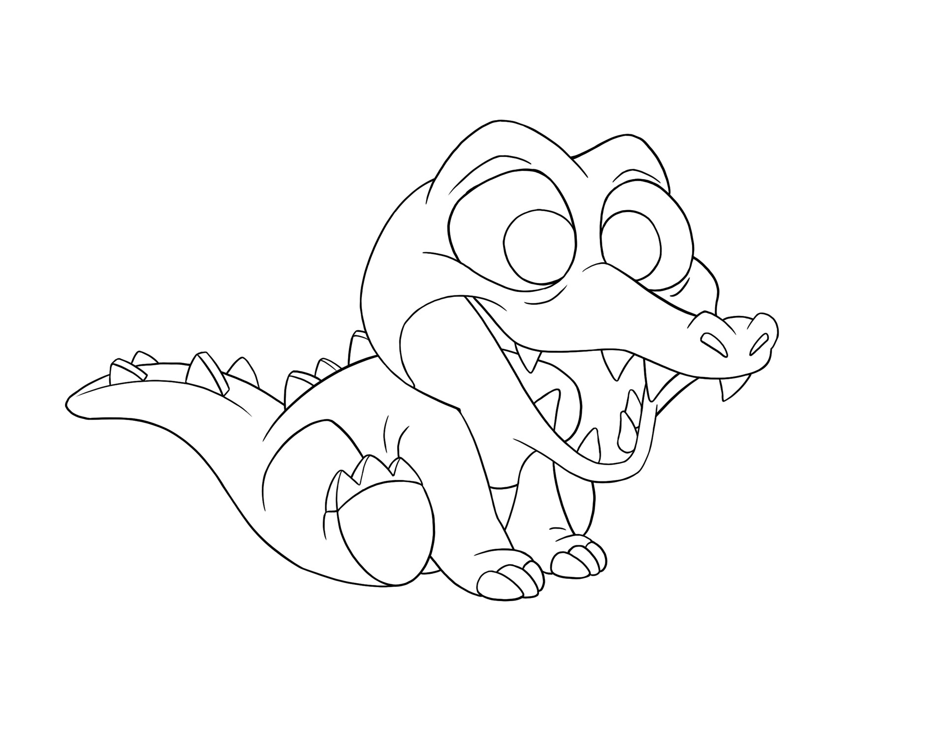 tick tock croc coloring page