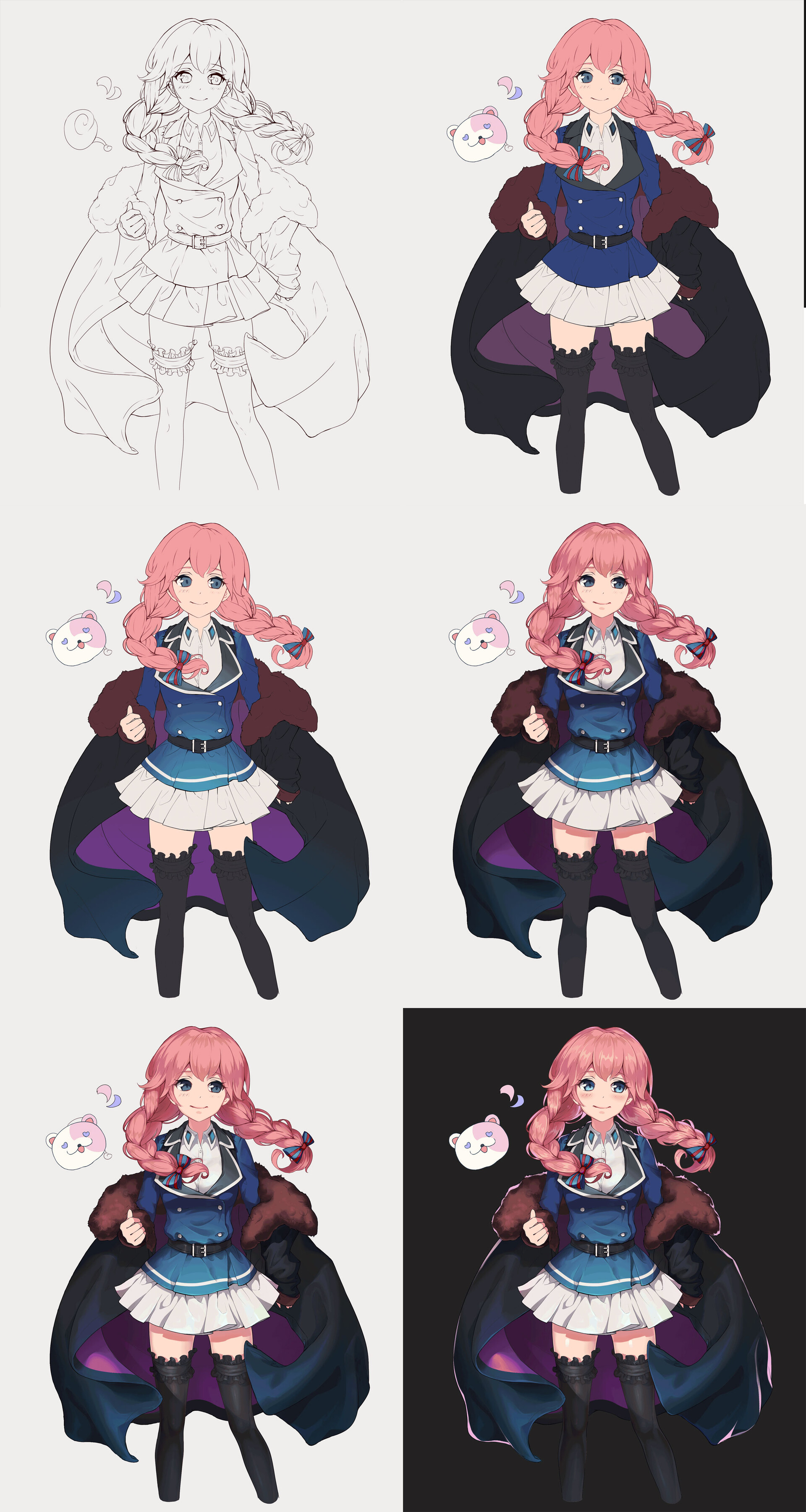 ArtStation - 2D character (process attached)