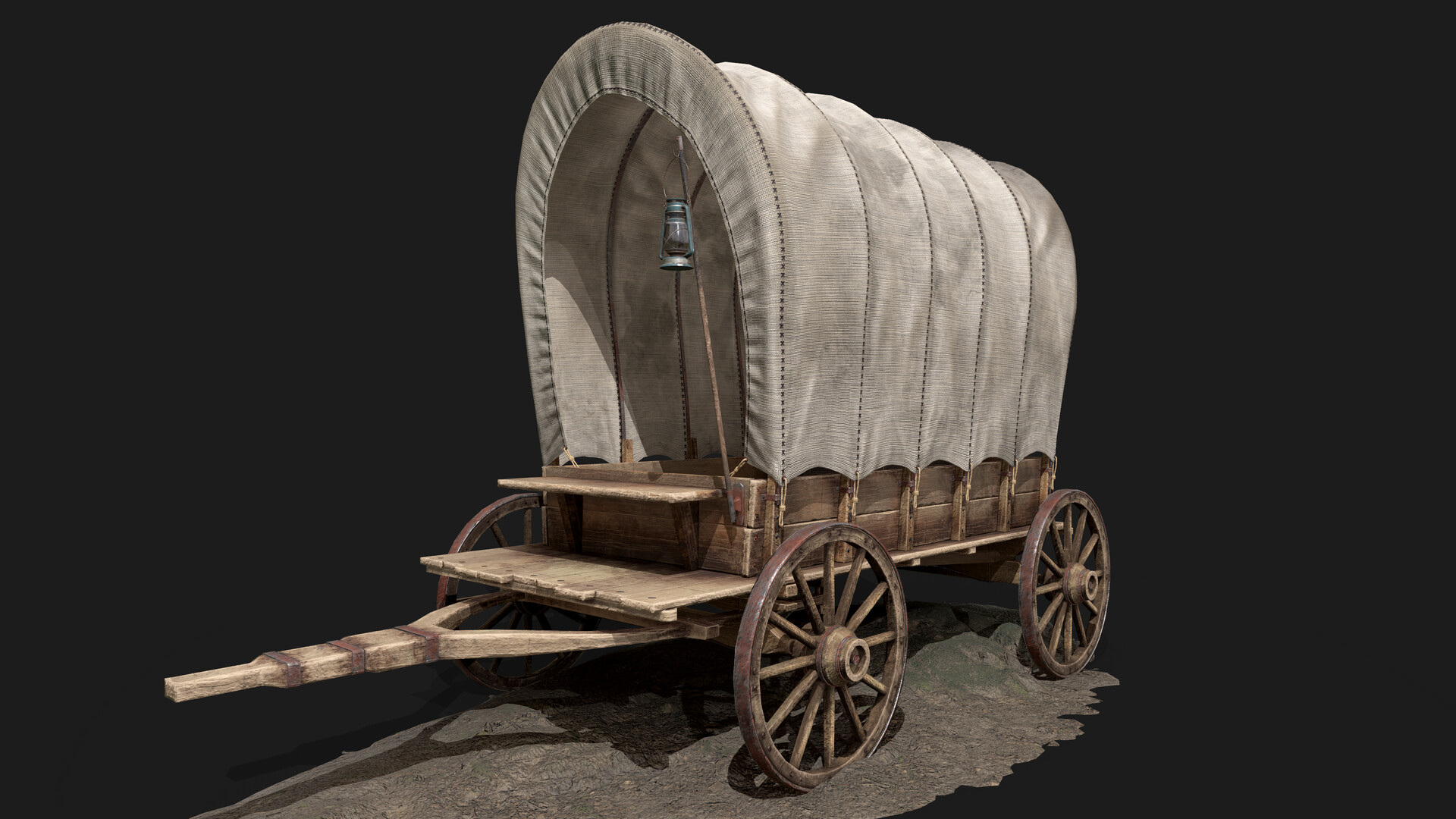 ArtStation - Old wooden cart