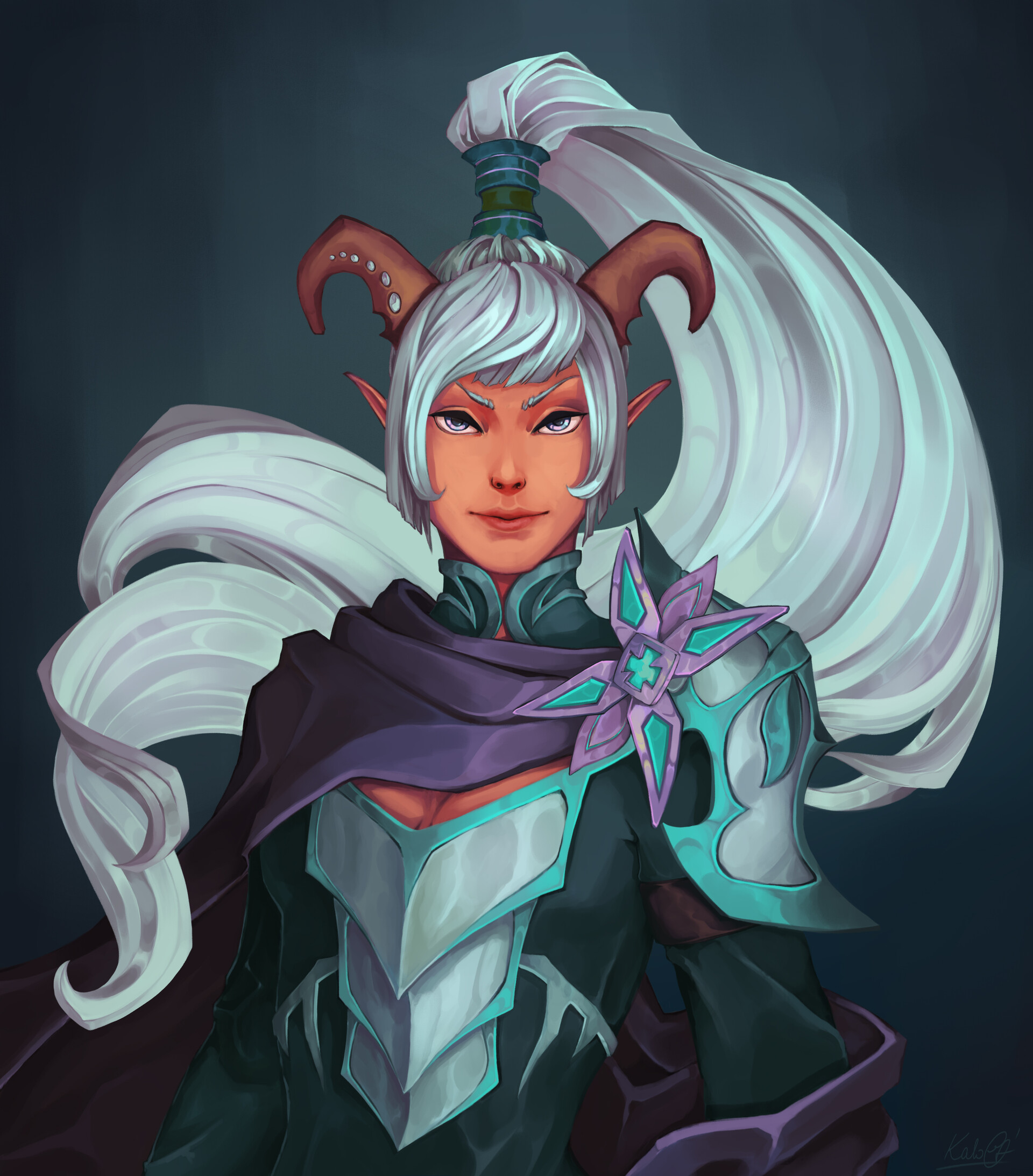 ArtStation - Lady knight with silver hair (portrait, October 2022)
