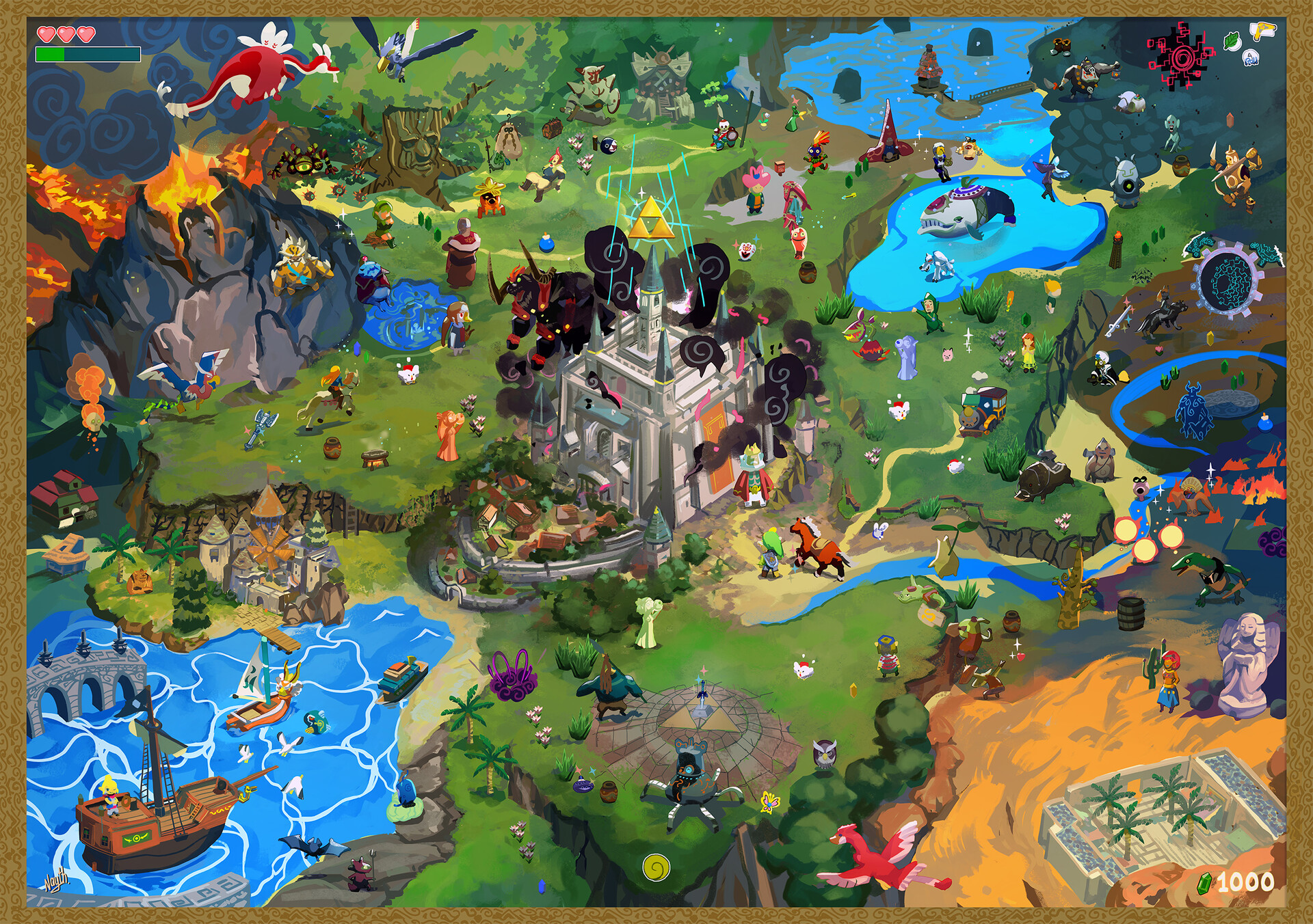 ArtStation - All Zelda Worldmap
