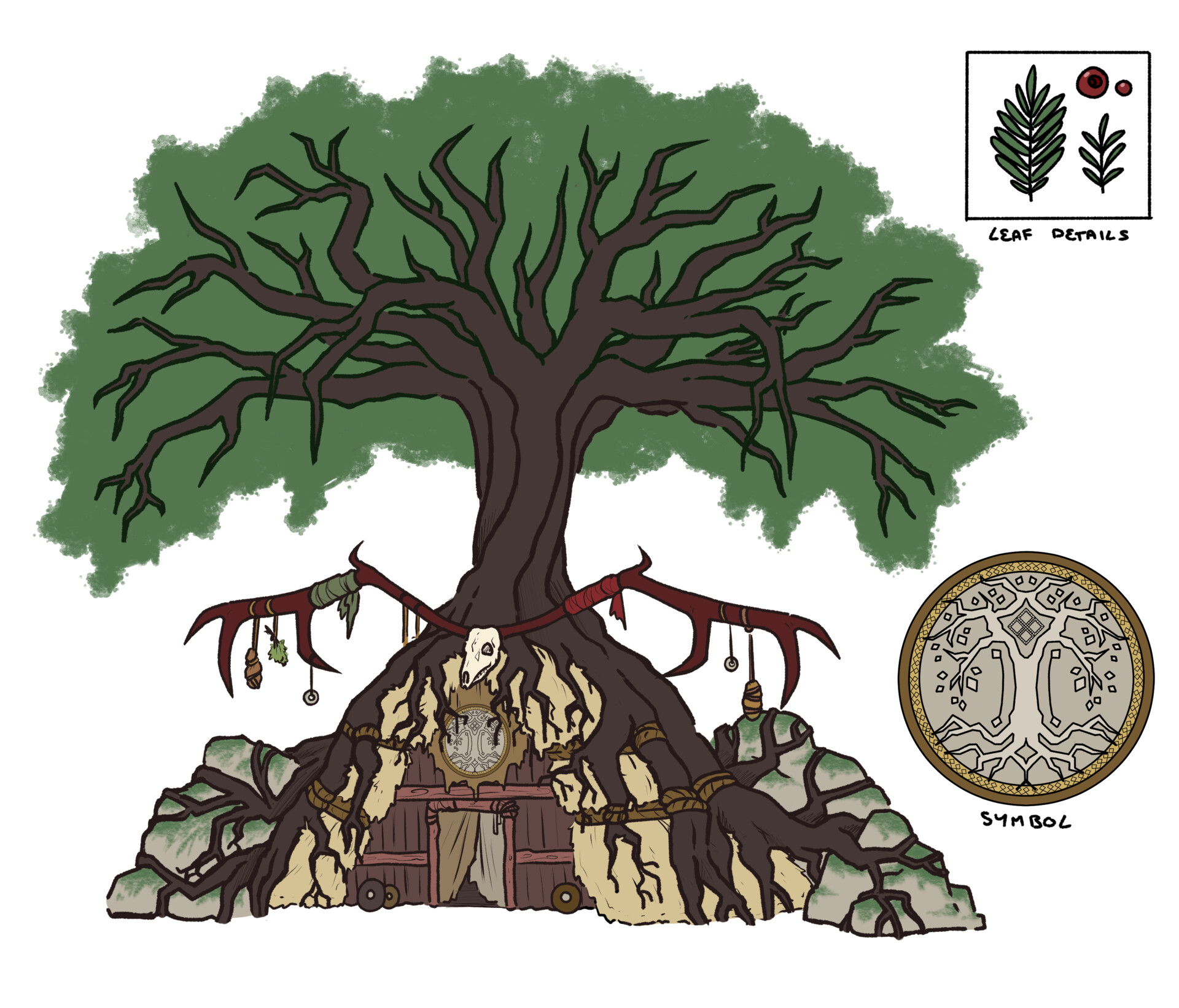 M. "Mads" Royle - Poly Fruit Viking Shaman House