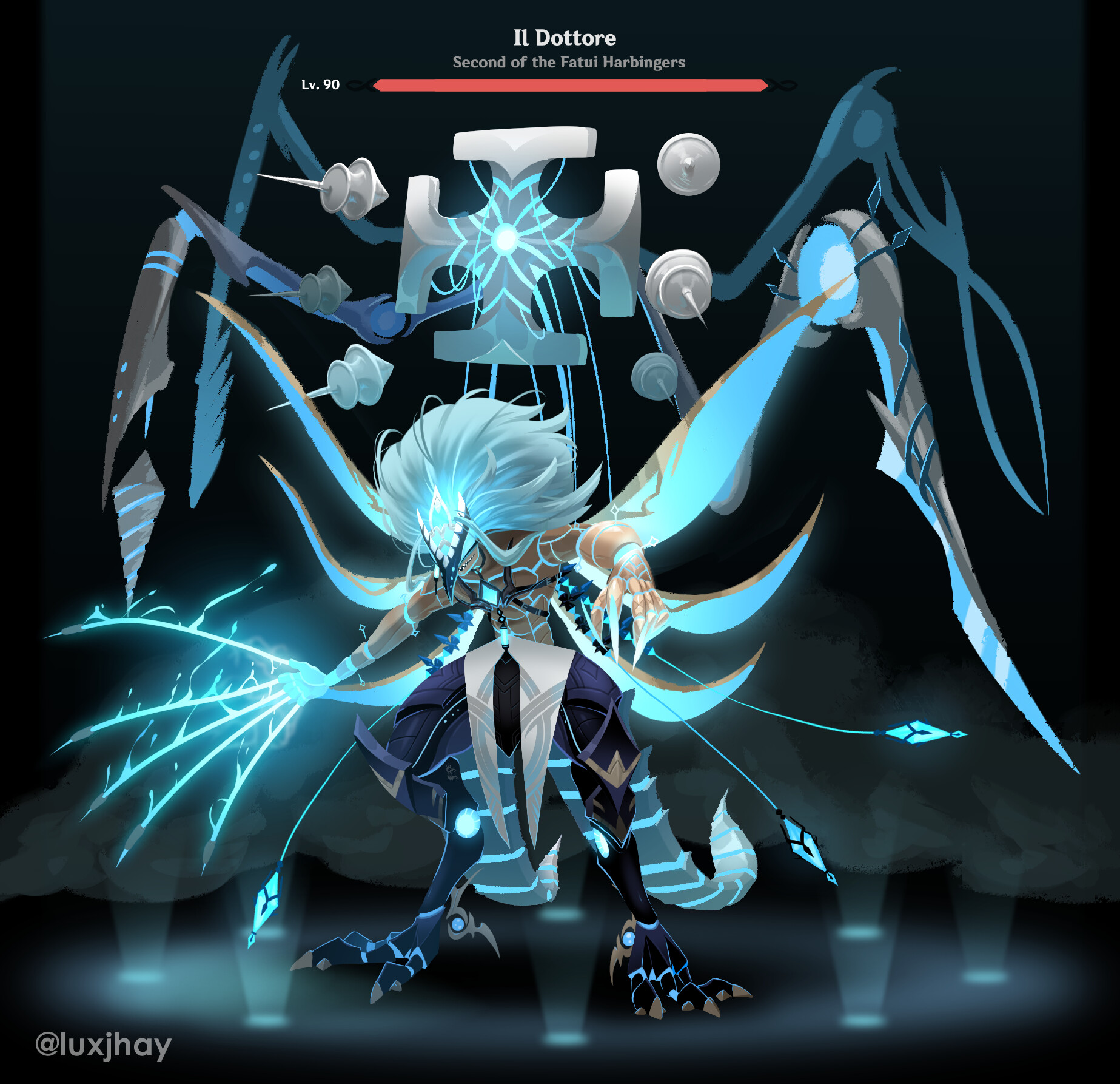 Jhay Alejo - Fatui Harbinger Boss Form Fan Art