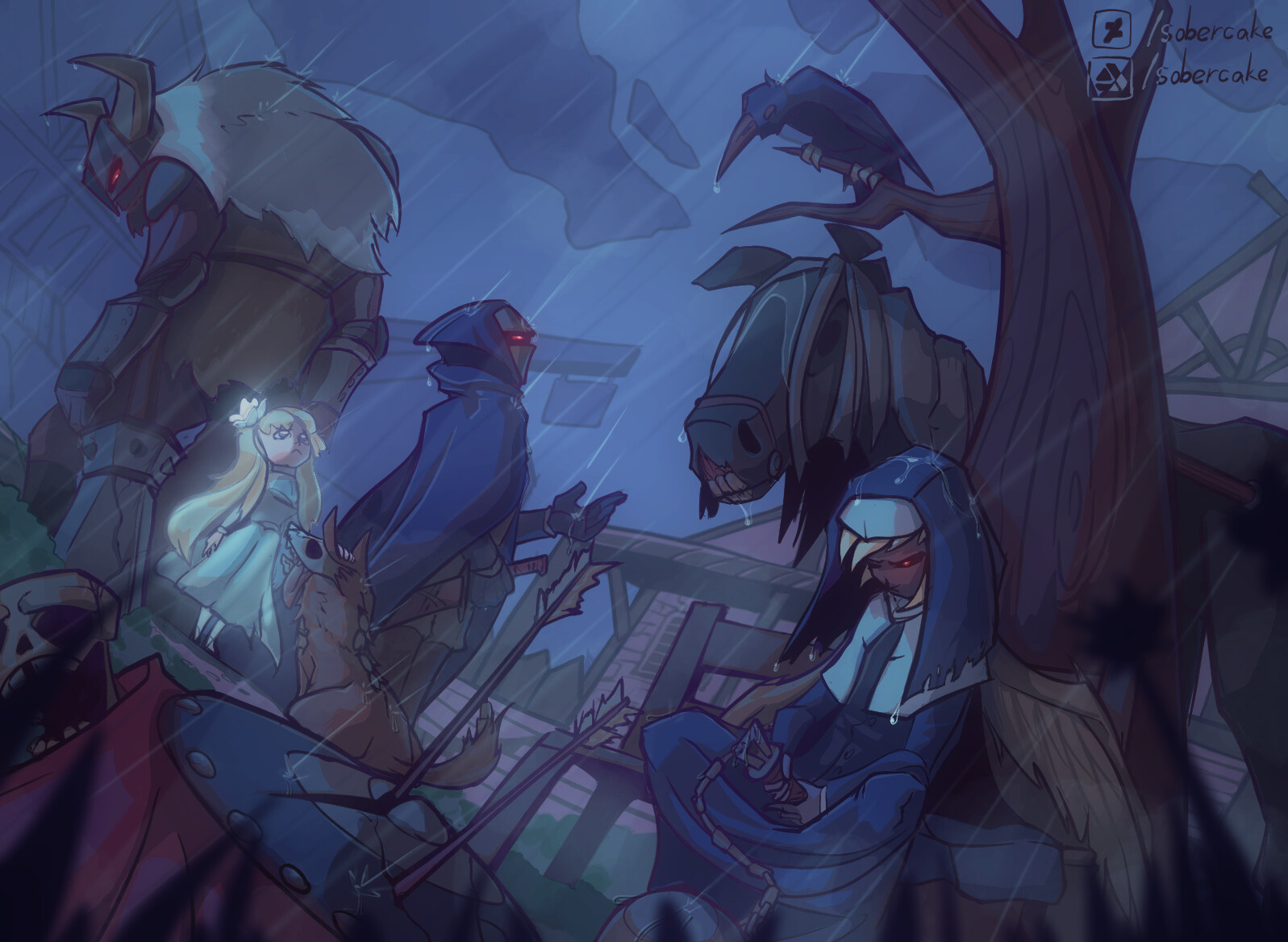 ArtStation - Ender Lilies - Cliffside Hamlet