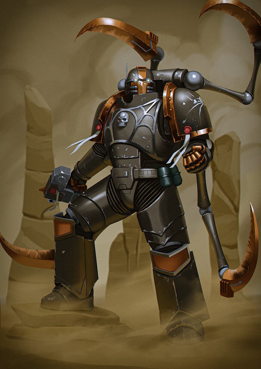 Spider Marine, by Boris Tsui : r/ImaginaryWarhammer