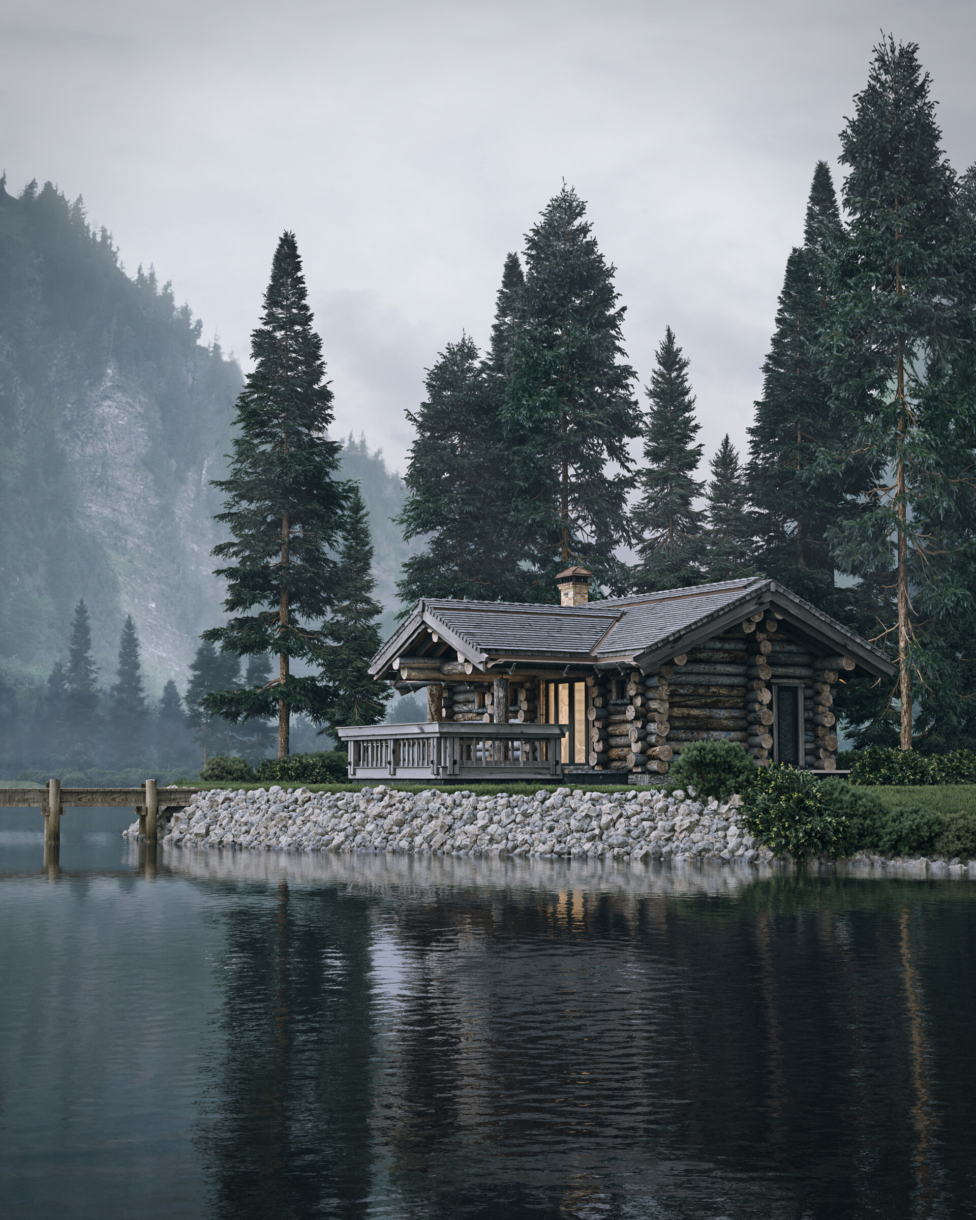 ArtStation - House in the Fog