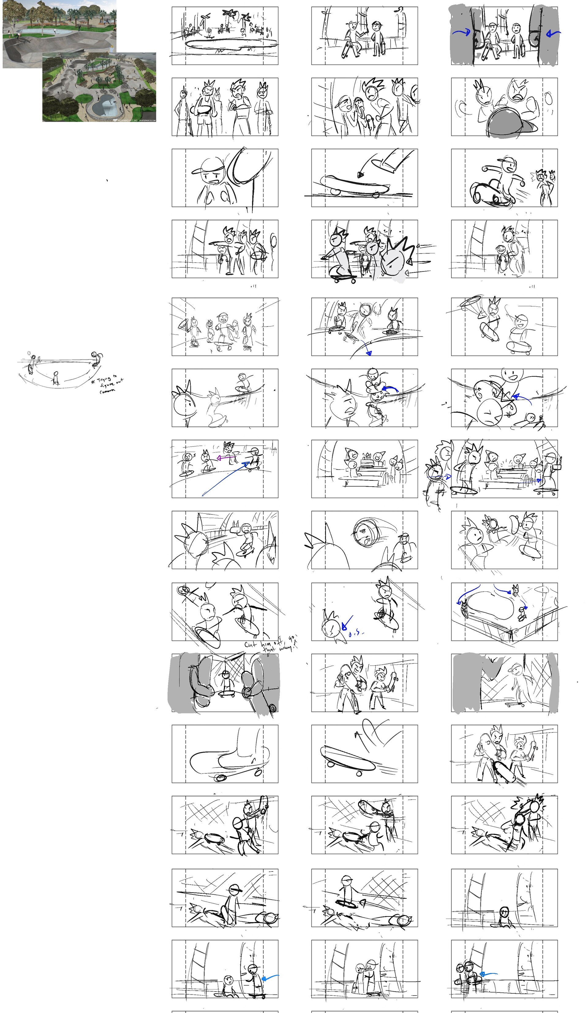 ArtStation - Personal storyboard practice roughs