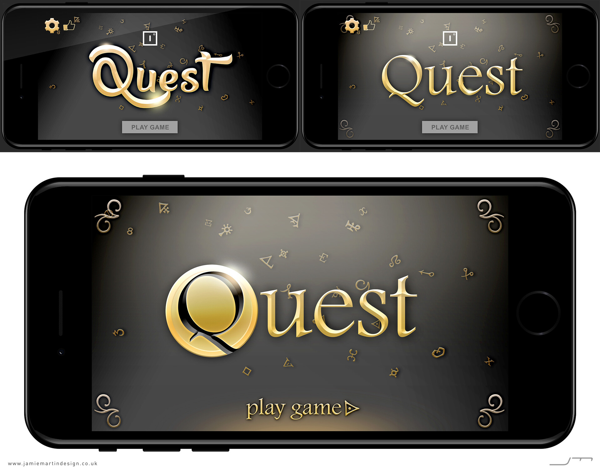ArtStation - 'Quest' - GUI Design, Logo & icon graphics