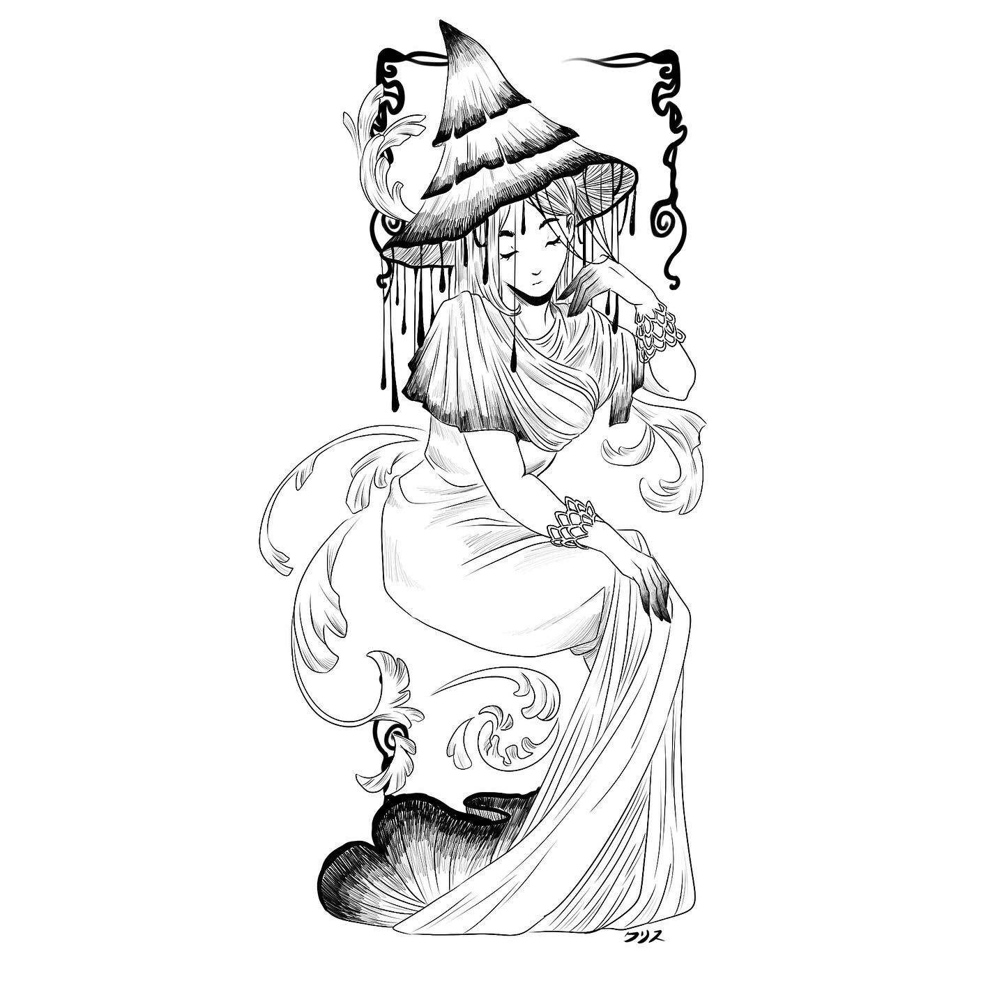 ArtStation - Day 16 - Inky Cap Witch