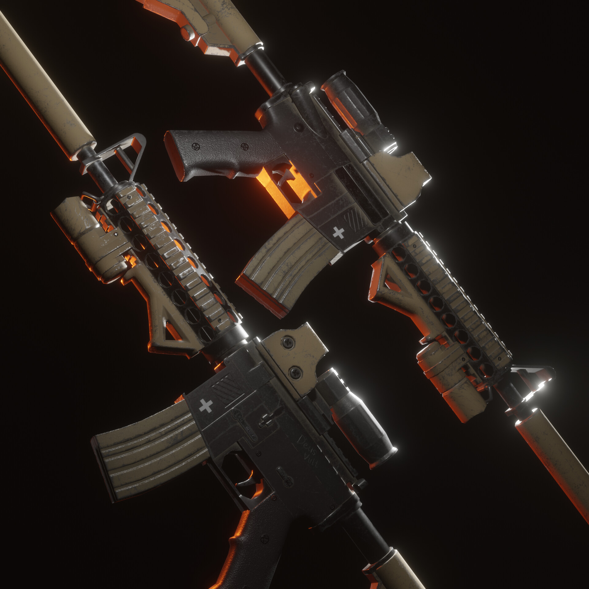 ArtStation - Colt M4 in-game model