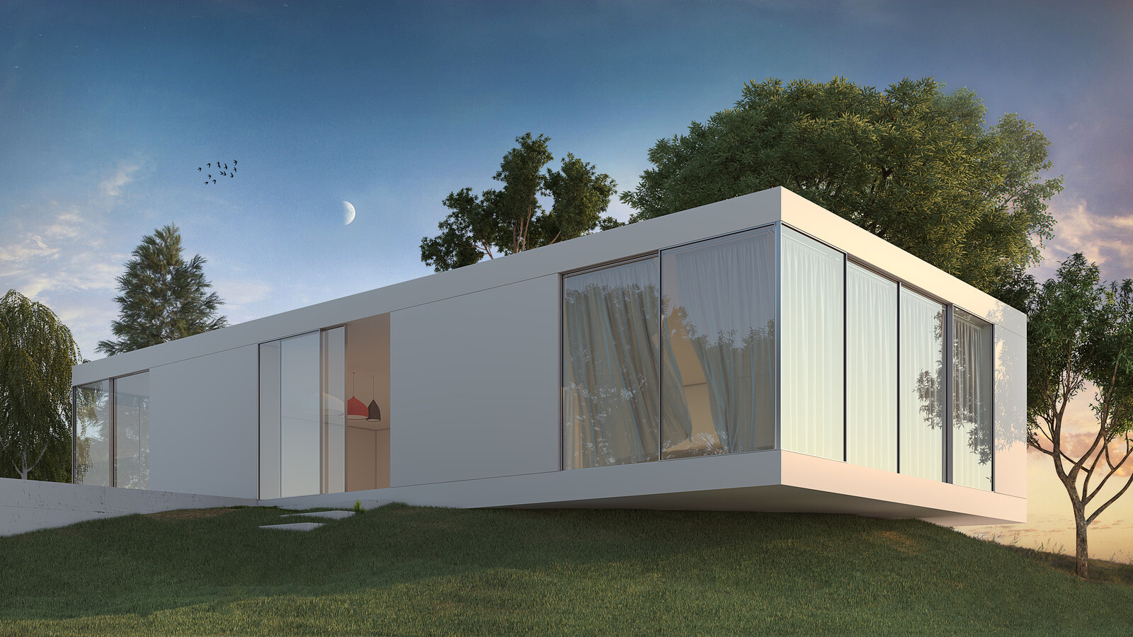 ArtStation - 3D Exterior ,simple outdoor sky light