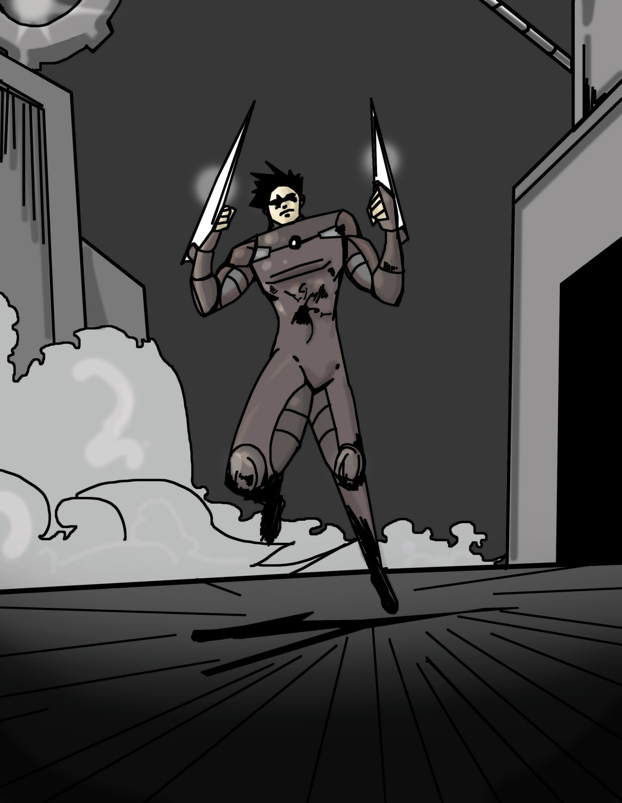 Isaac Vargas - Cyborg attack concept art