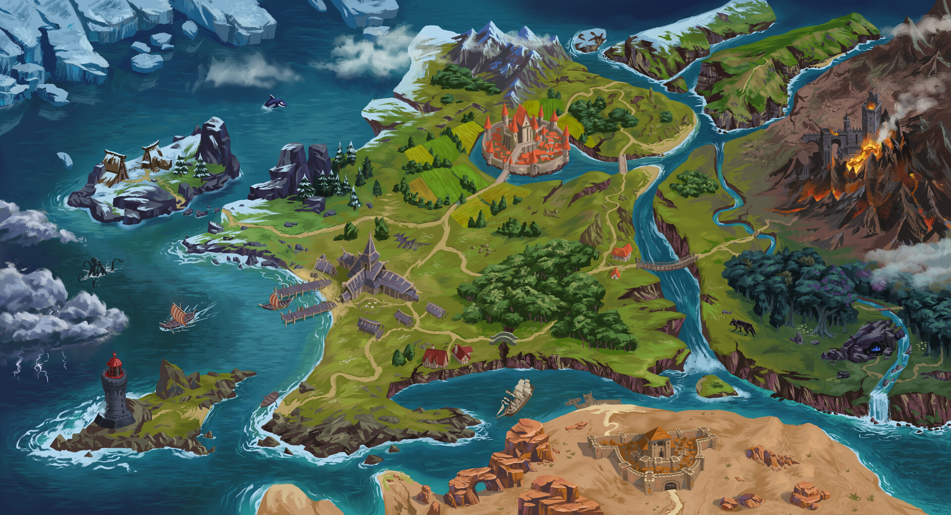 ArtStation - World map