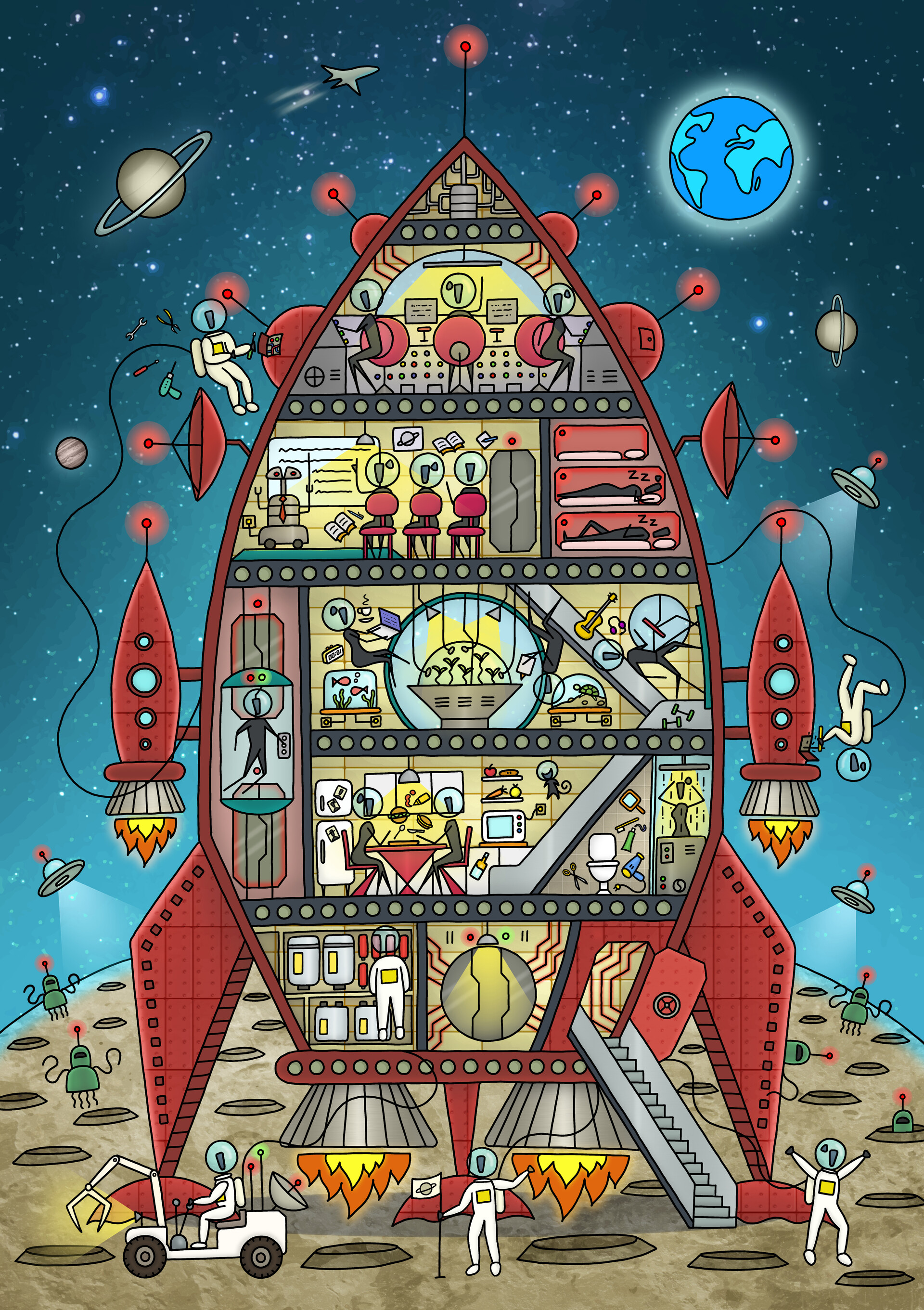 ArtStation - Scene 16: Rocketship