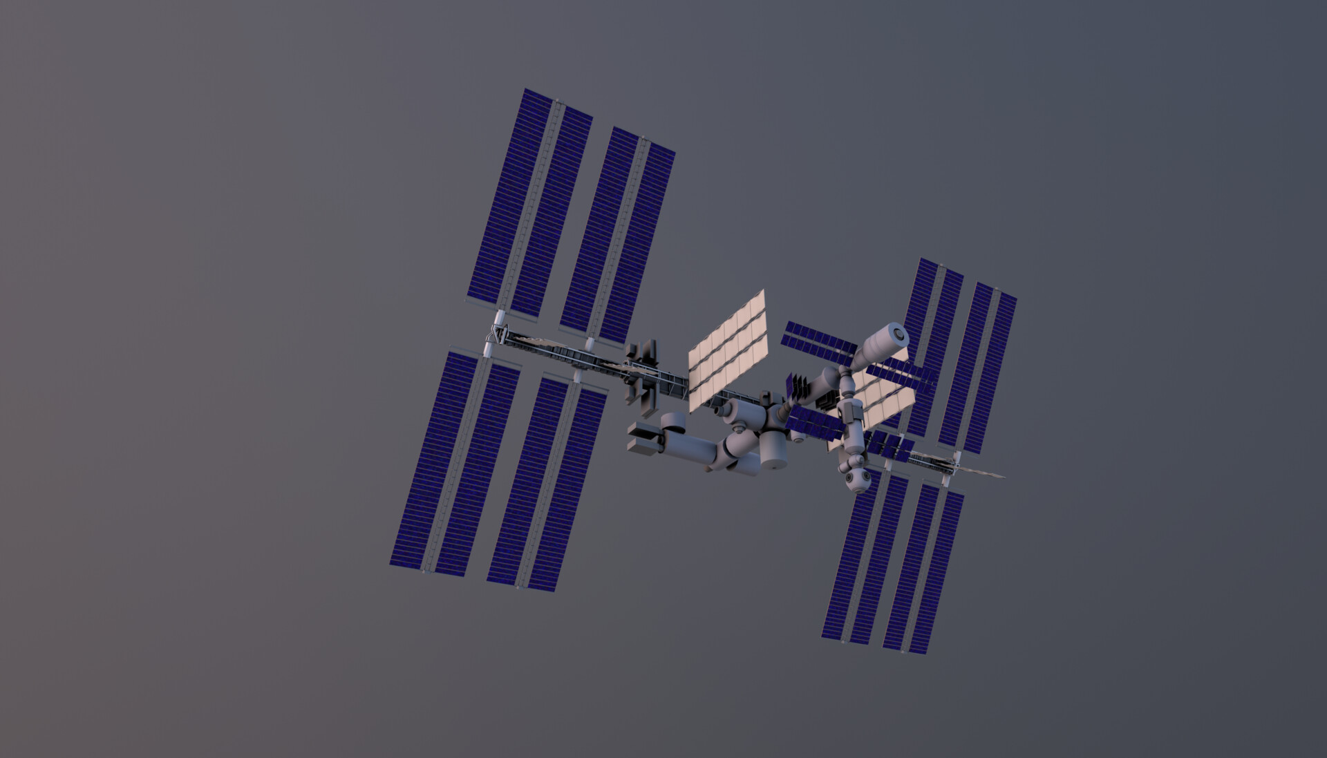 ArtStation - Low-poly 3D модель космической станции