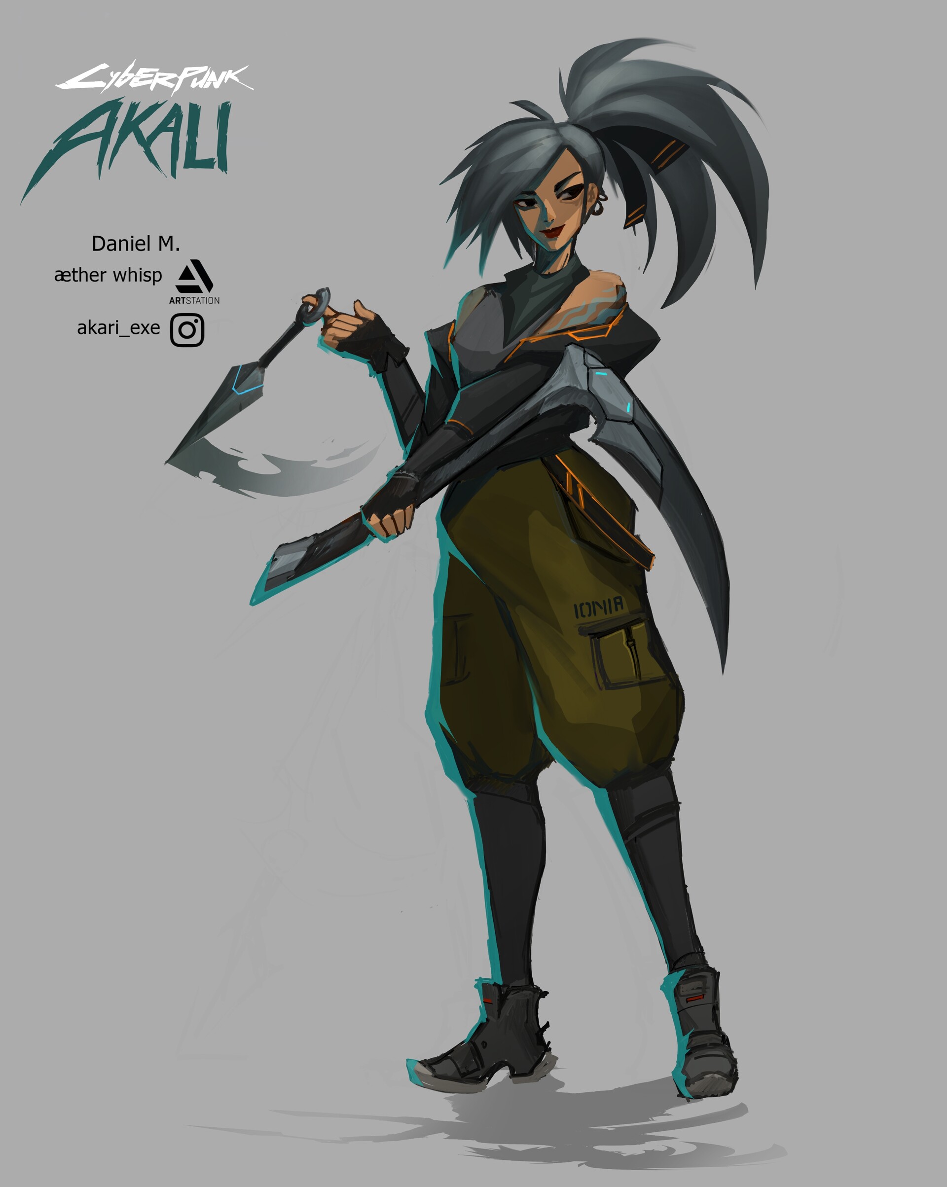 ArtStation - cyberpunk × akali