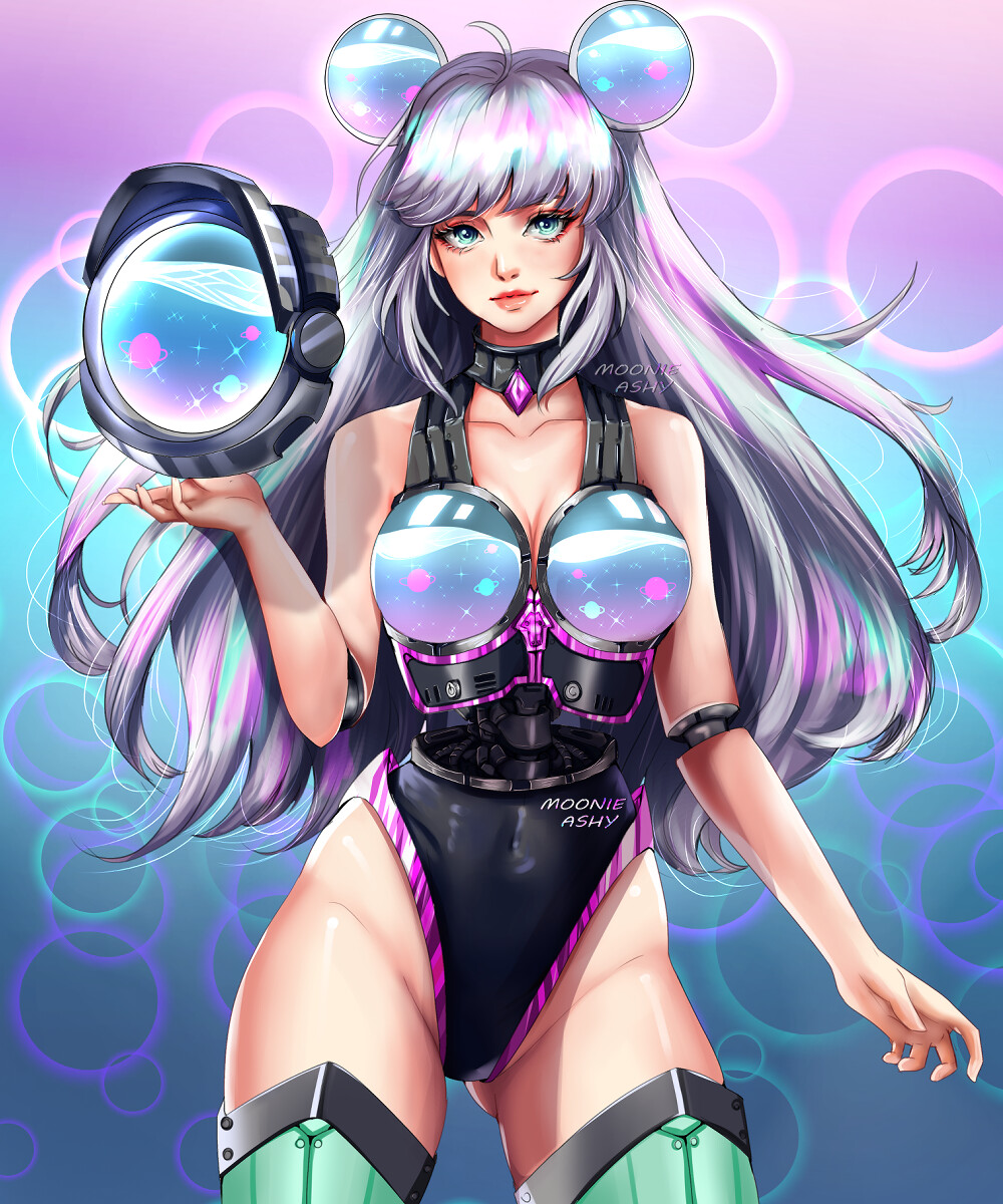 ArtStation - Cyborg Girl Commission