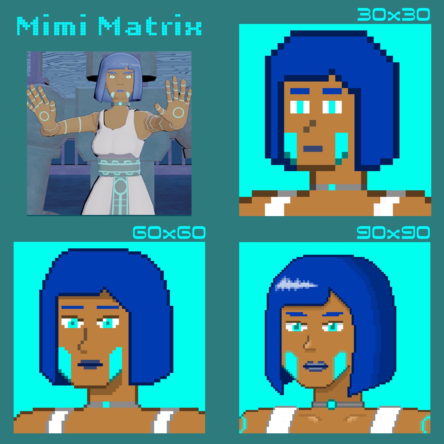 The Matrix 90x90 Pixel Avatars