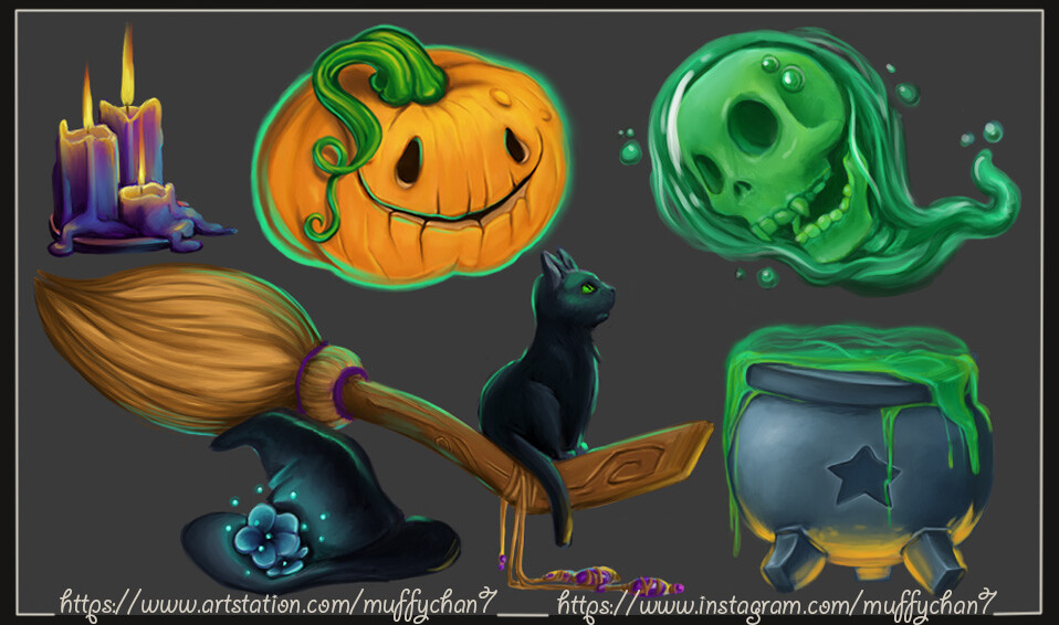 ArtStation - Hallowen props