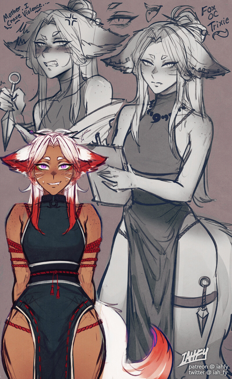 ArtStation - Fox girl OC Trixie